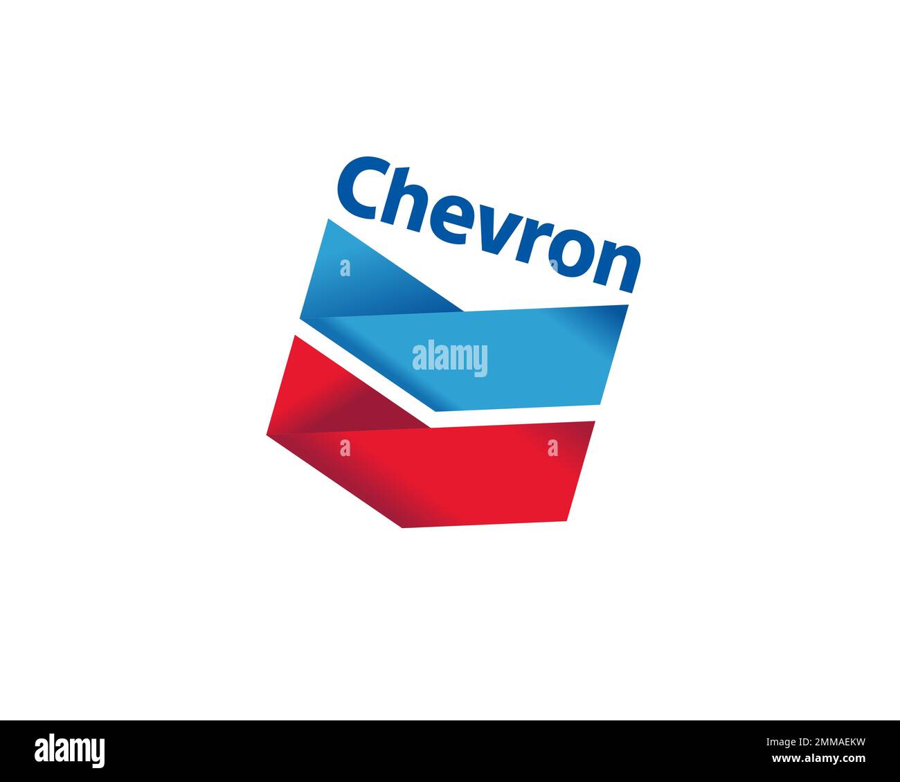 Chevron Corporation, rotated, white background, logo, brand name Stock ...