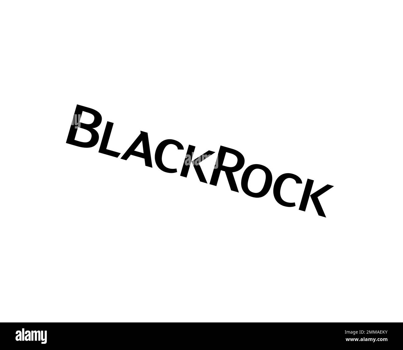BlackRock, rotated, white background, logo, brand name Stock Photo - Alamy