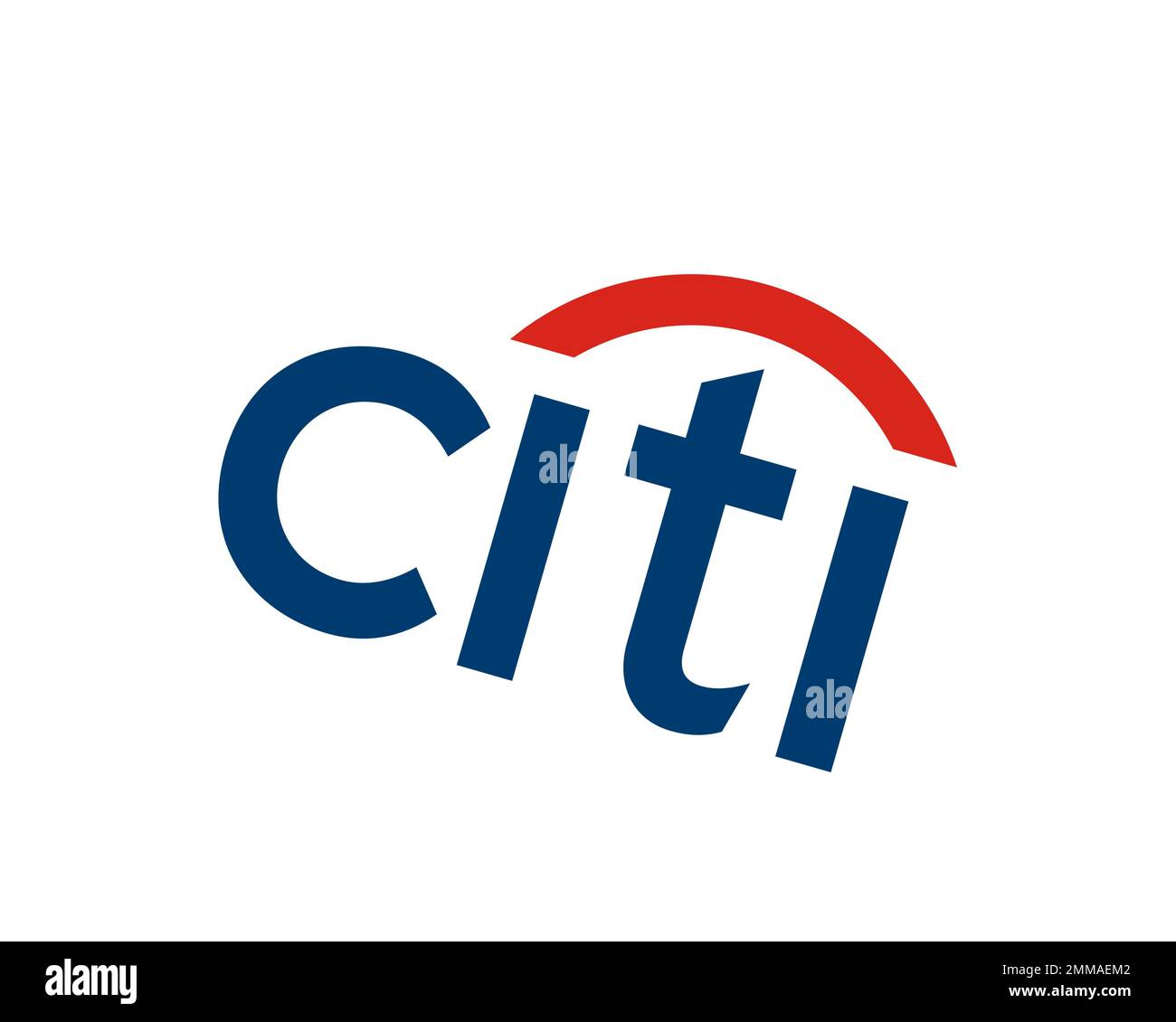 Citigroup, rotated, white background, logo, brand name Stock Photo - Alamy