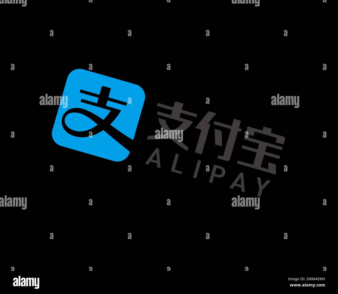 Alipay, Rotated, Black background, Logo, Brand name Stock Photo - Alamy