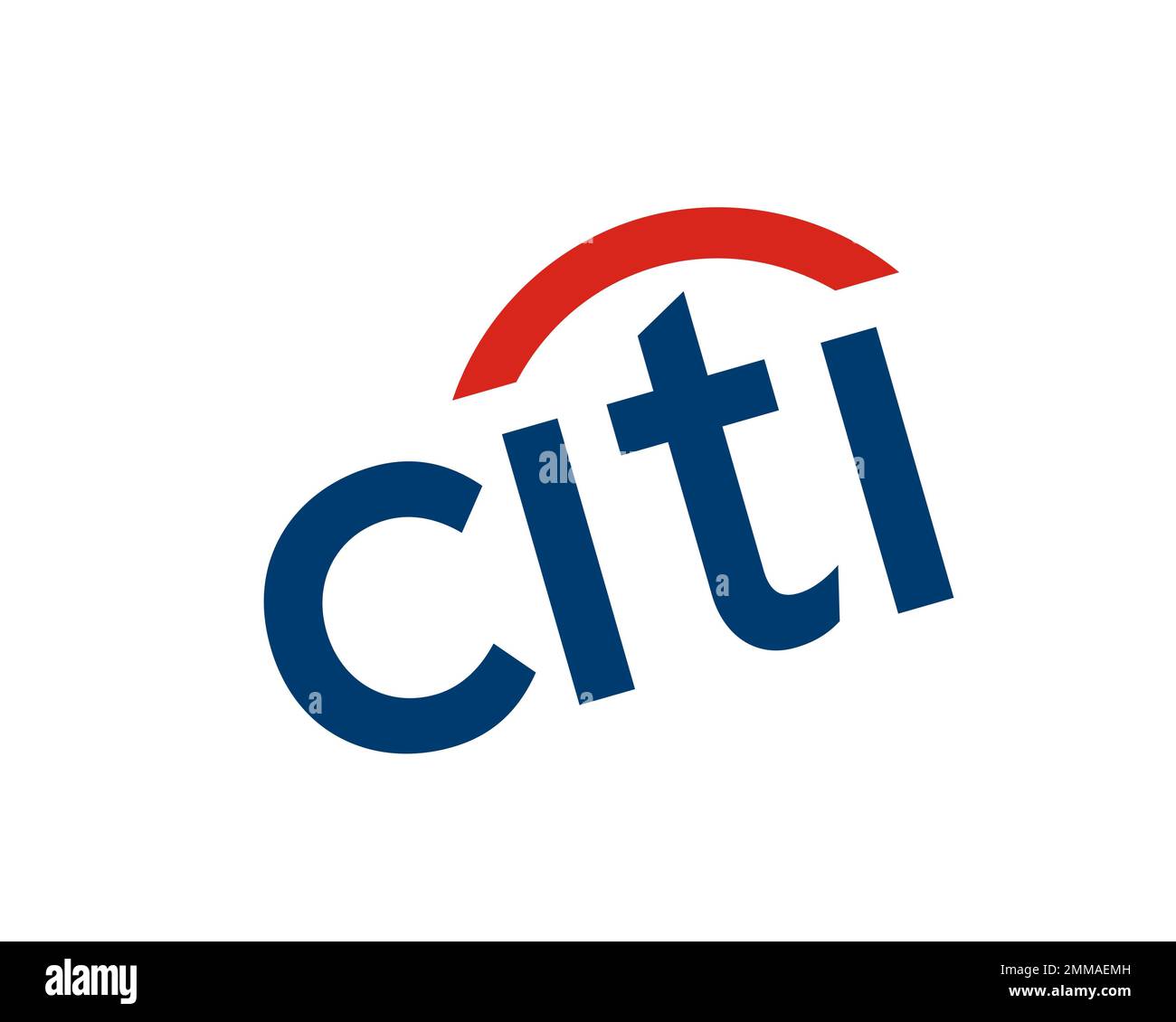 Citigroup, rotated, white background, logo, brand name Stock Photo - Alamy