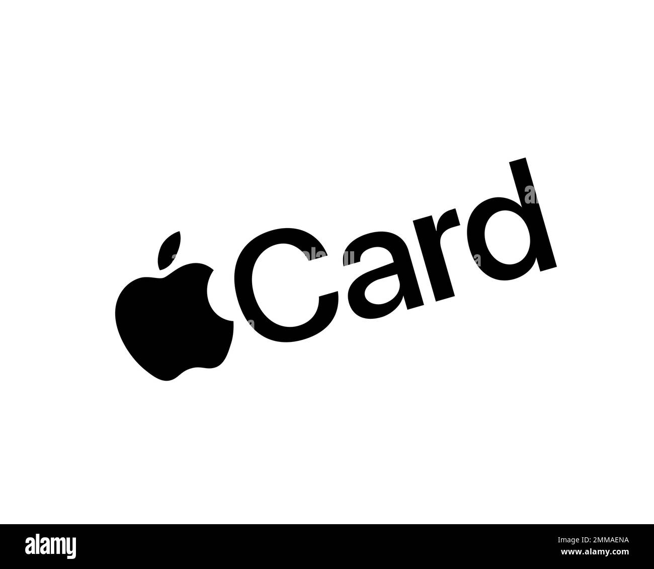 Apple Card, rotated, white background, logo, brand name Stock Photo - Alamy