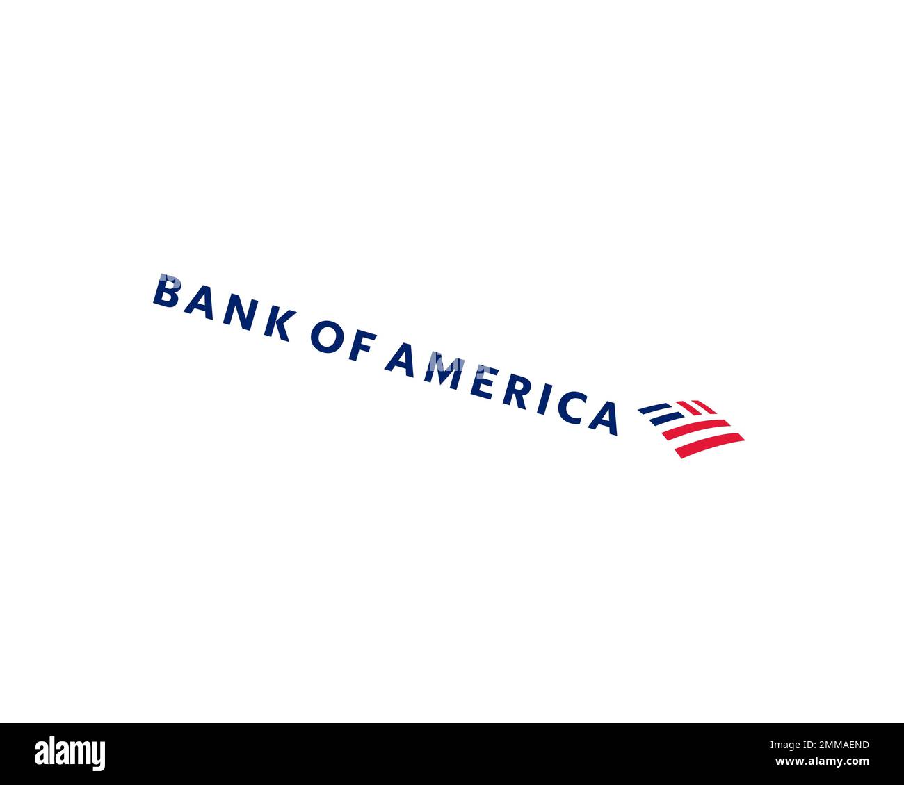 Bank of America, rotated, white background, logo, brand name Stock ...