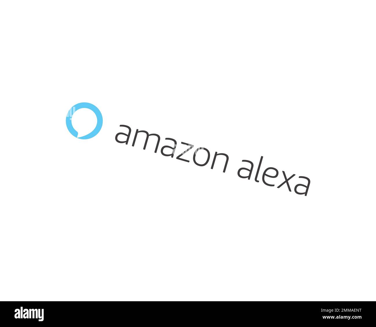 Amazon Alexa, rotated, white background, logo, brand name Stock Photo ...