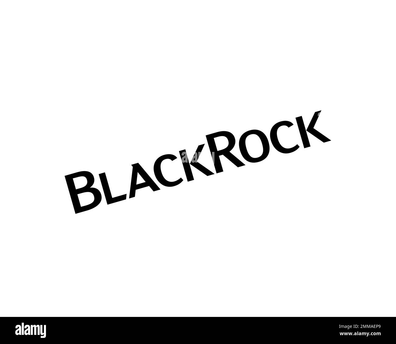 BlackRock, rotated, white background, logo, brand name Stock Photo - Alamy