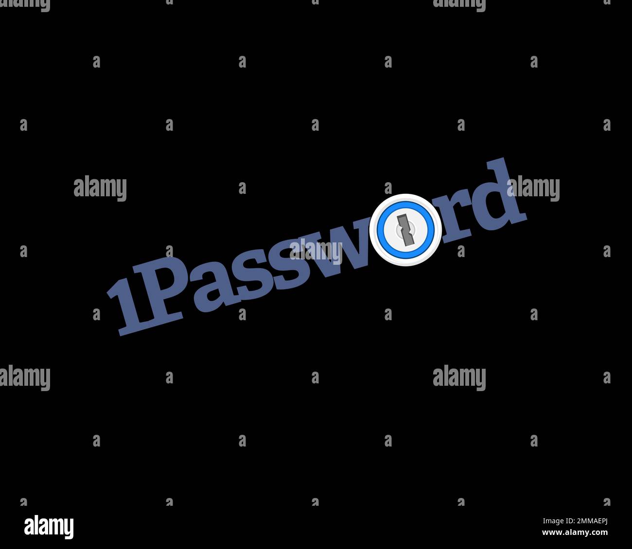 1Password, rotated, black background, logo, brand name Stock Photo - Alamy