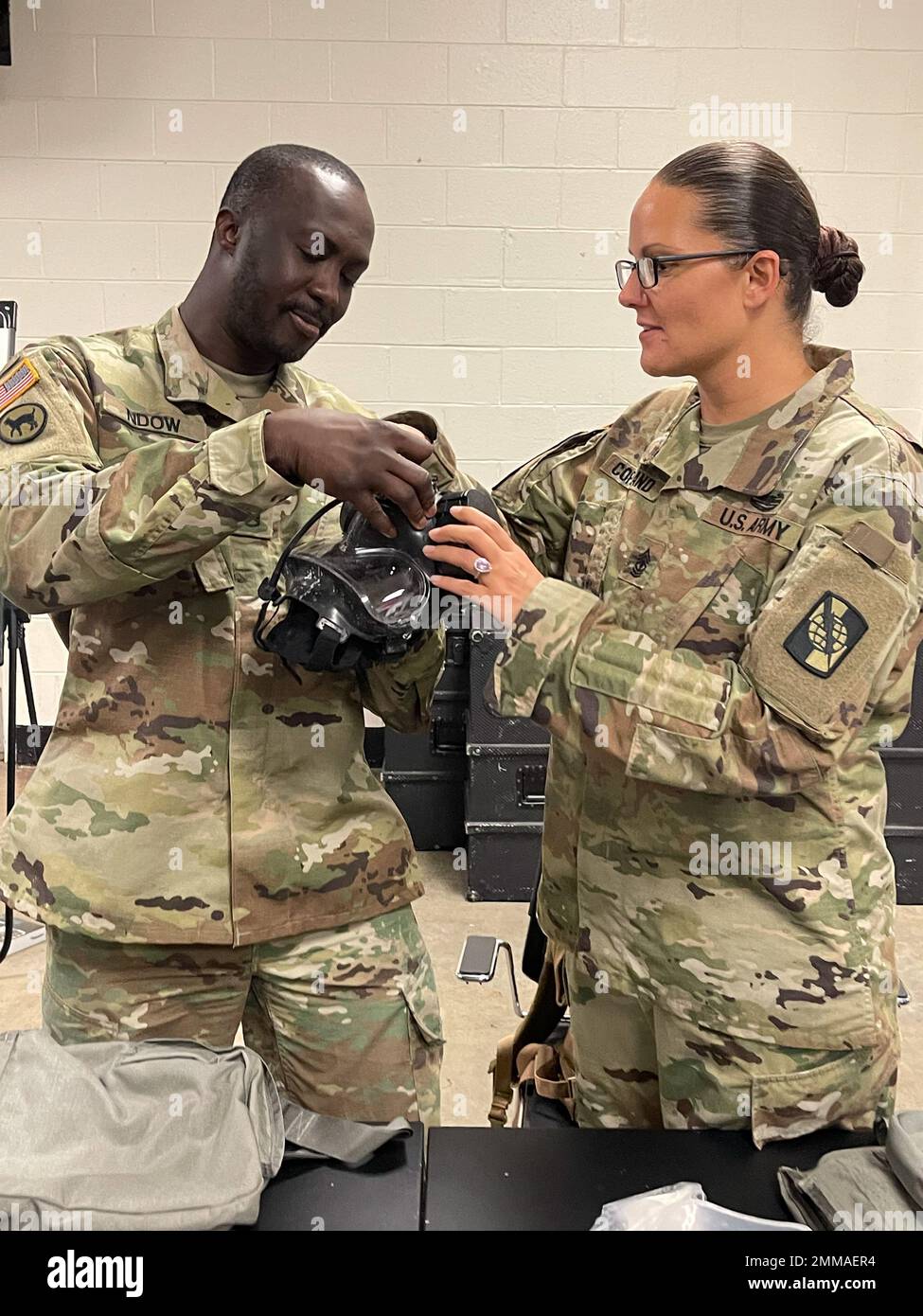 U.S. Army 1st Sgt. Rachel Copeland, 1st Sgt. of the 982nd Combat Camera ...