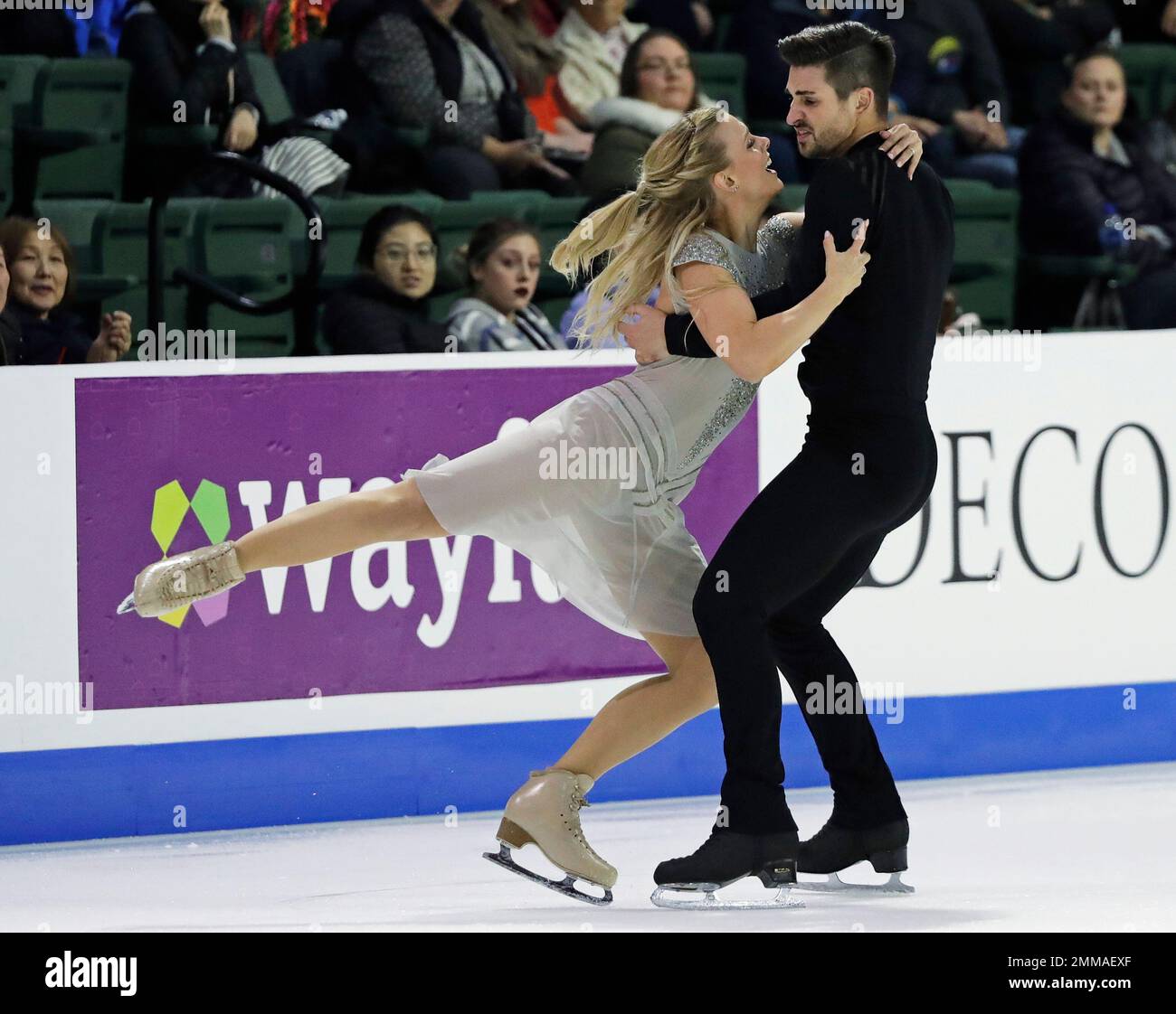 Madison Hubbell, left, and Zachary Donohue perform during the ice ...