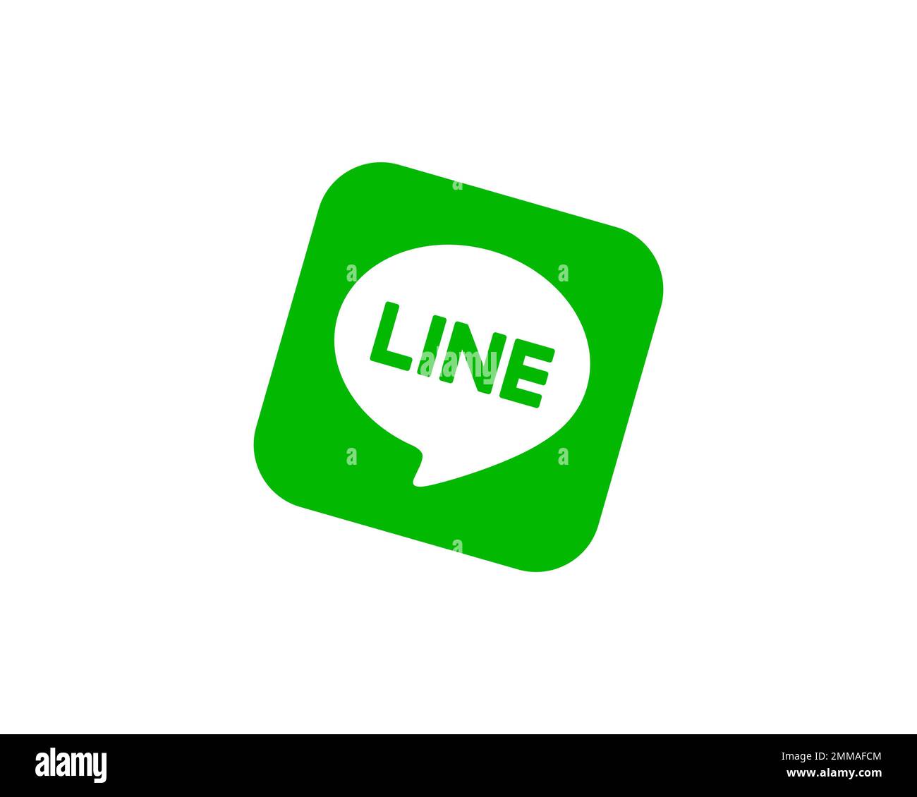 Line (software), rotated, White background Logo, Brand name Stock Photo ...