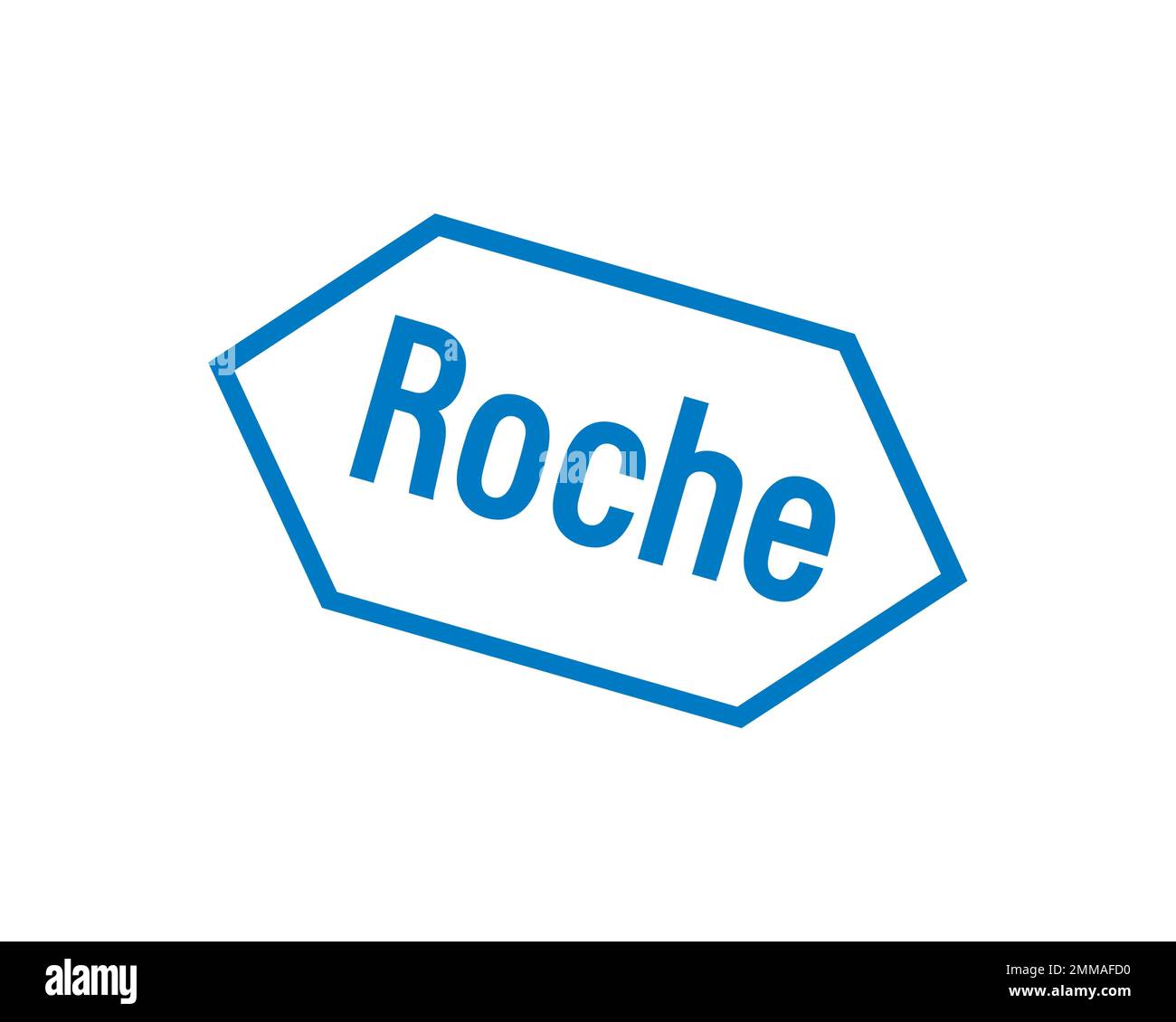 Hoffmann La Roche, rotated, white background logo, brand name Stock ...