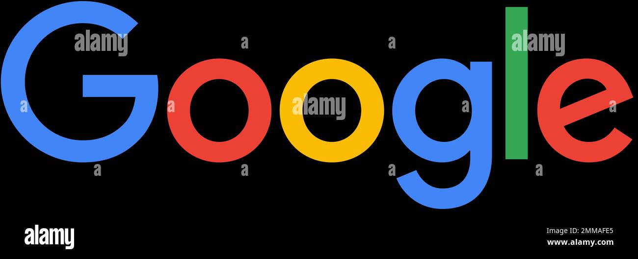 Google, black background, logo, brand name Stock Photo - Alamy