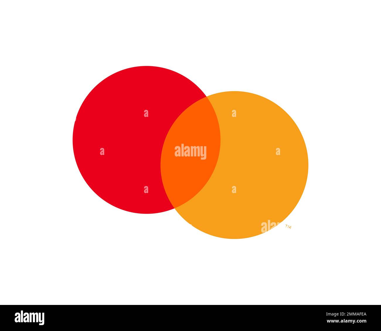 Mastercard, rotated, white background logo, brand name Stock Photo - Alamy