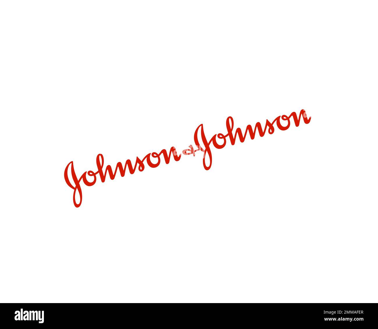 Johnson & Johnson, rotated, white background, logo, brand name Stock ...