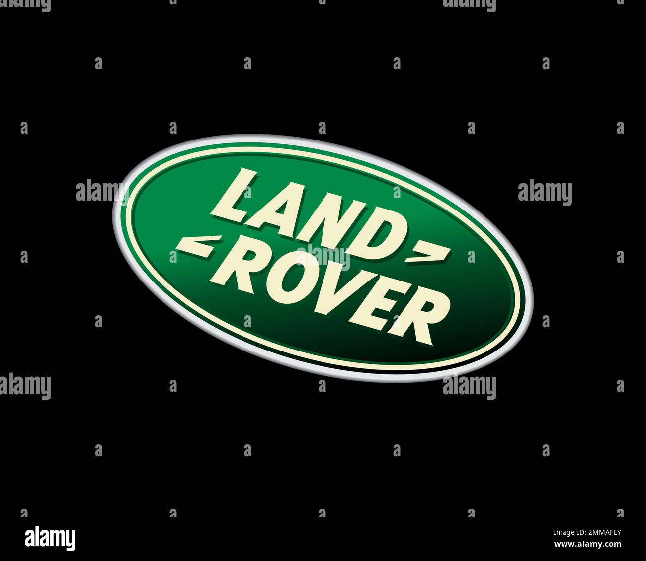 Land Rover, rotated, black background, logo, brand name Stock Photo - Alamy