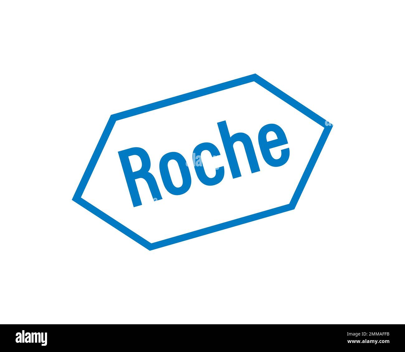 Hoffmann La Roche, rotated, white background, logo, brand name Stock ...