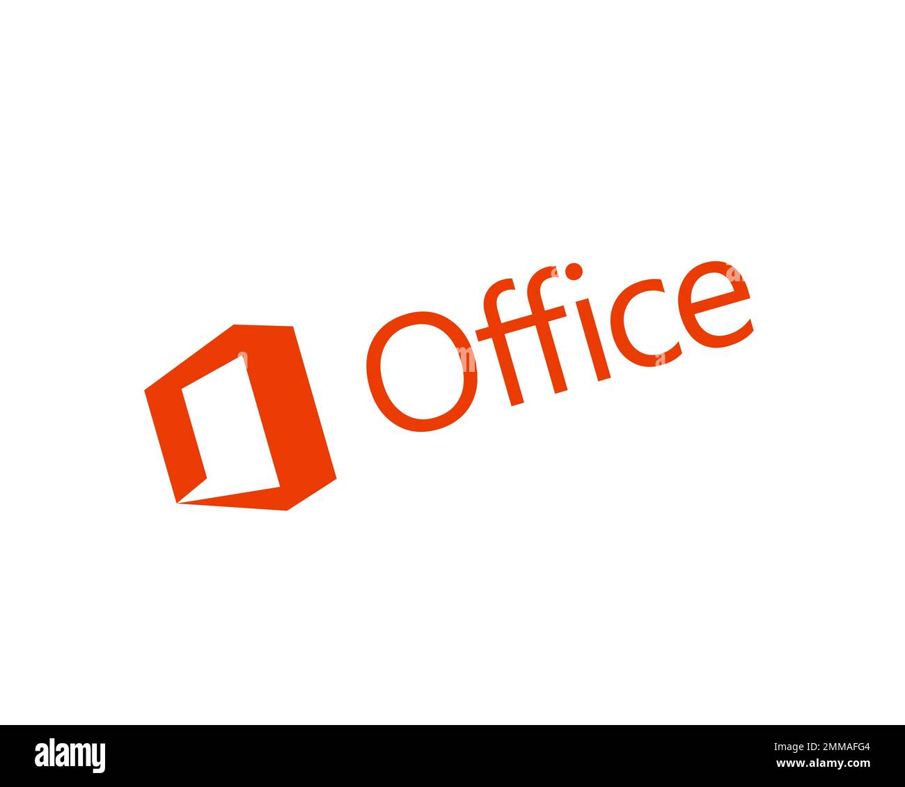 Microsoft Office, rotated, white background, logo, brand name Stock ...