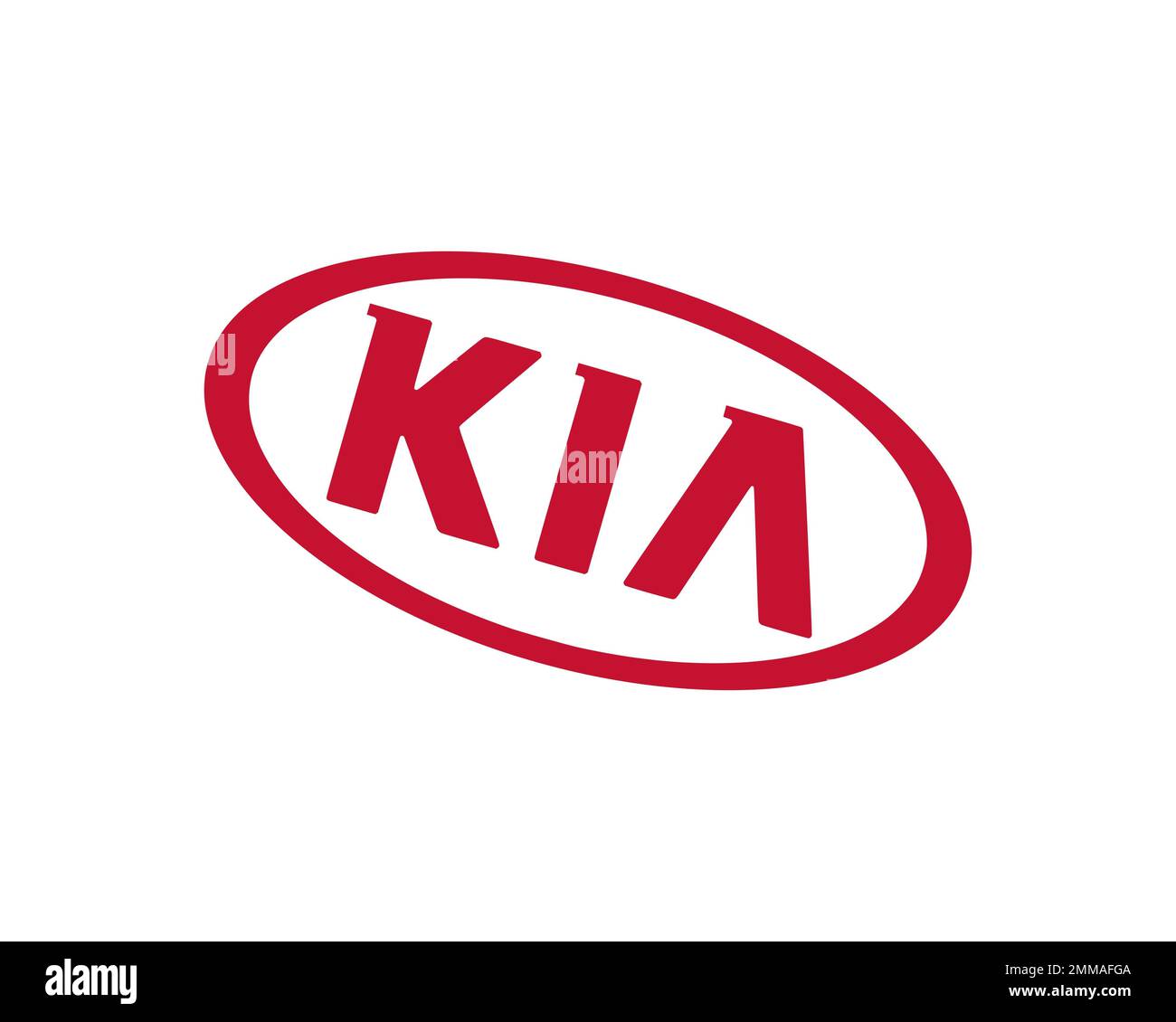 Kia Motors, rotated, white background logo, brand name Stock Photo - Alamy