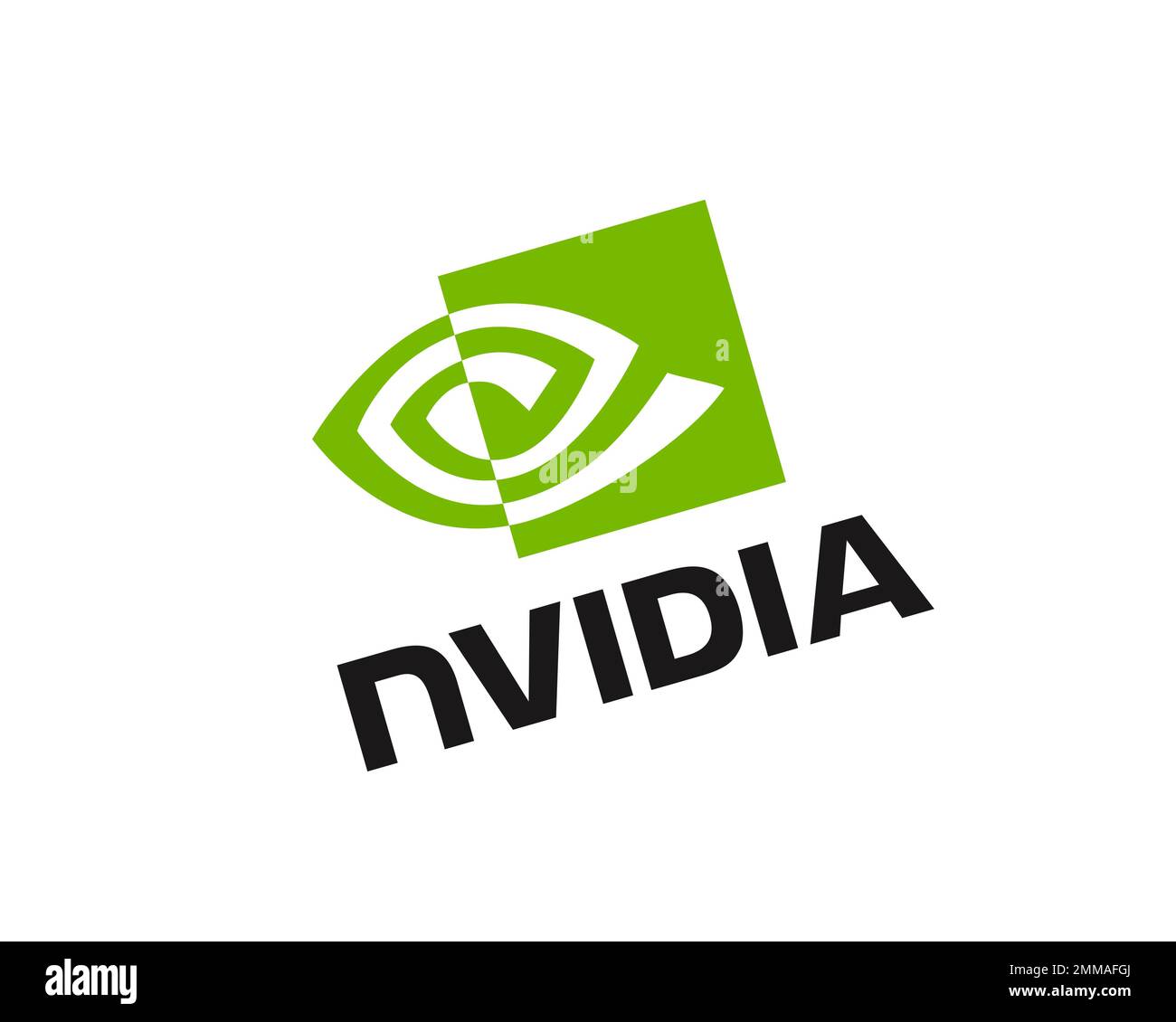 Nvidia, Rotated, White background, Logo, Brand name Stock Photo - Alamy