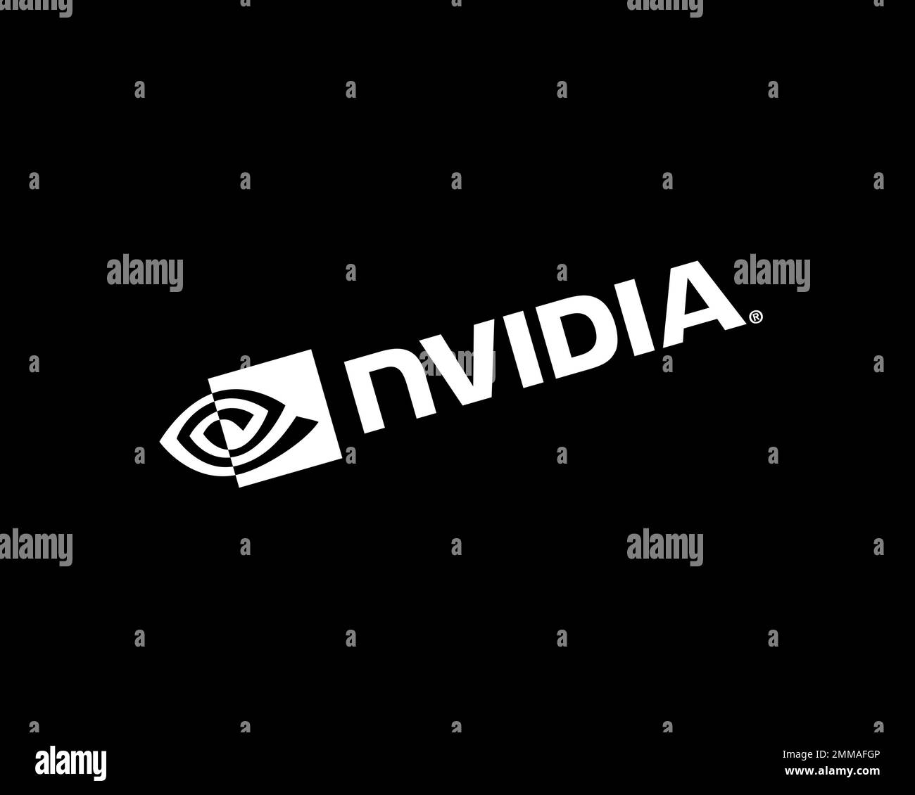 Nvidia, rotated, black background, logo, brand name Stock Photo - Alamy