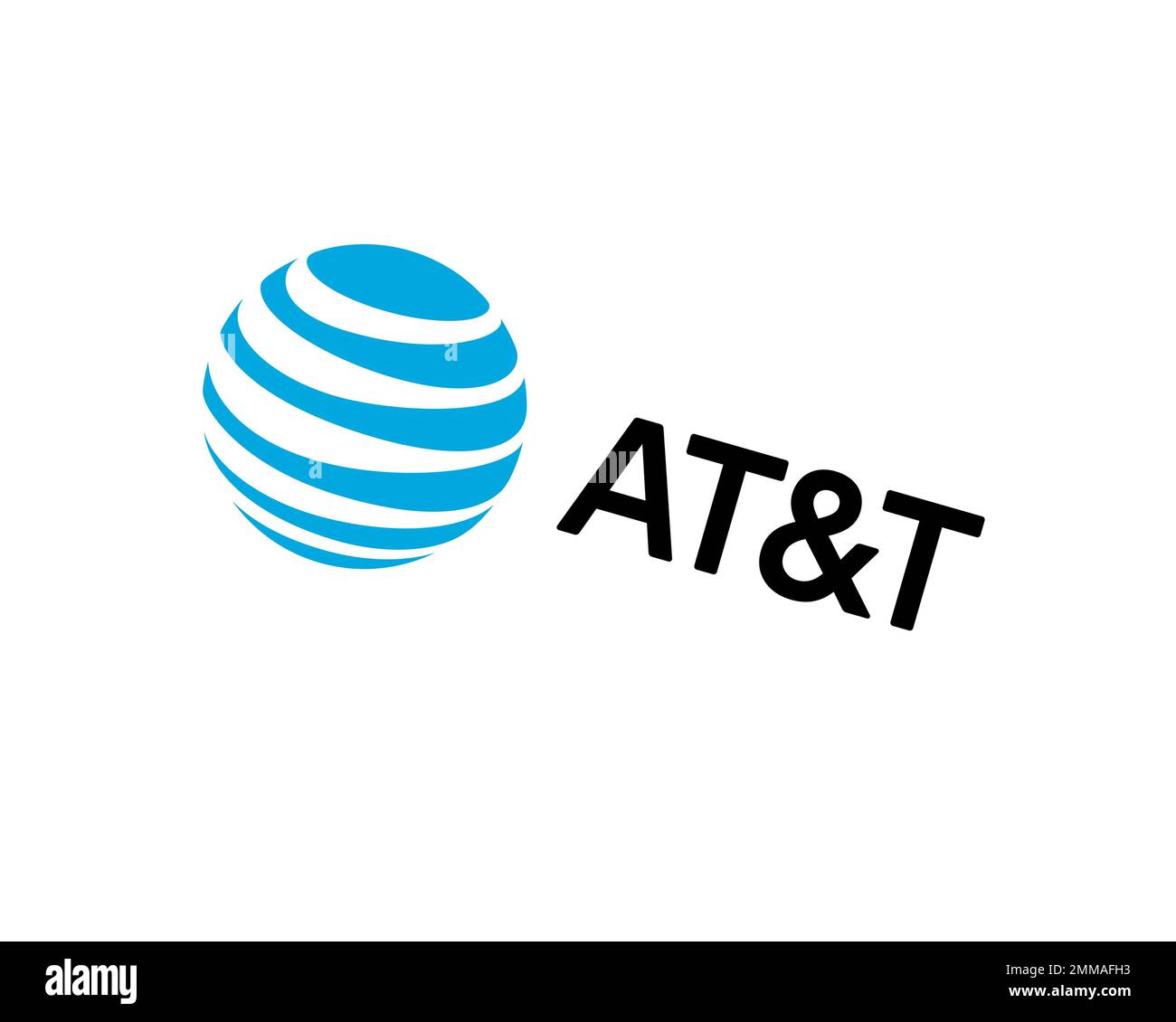 AT&T, rotated, white background, logo, brand name Stock Photo - Alamy