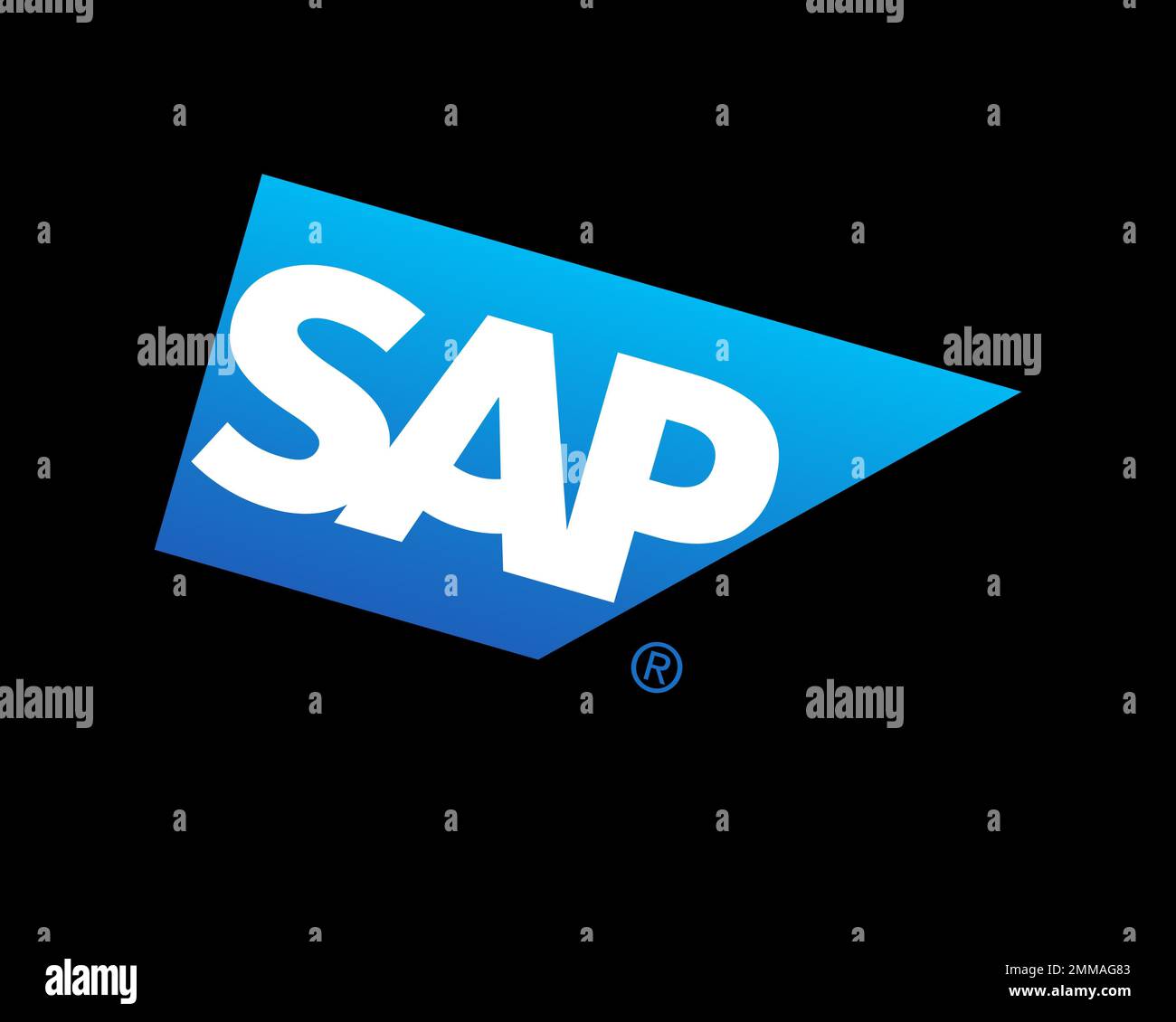 SAP SE, rotated, black background, logo, brand name Stock Photo - Alamy
