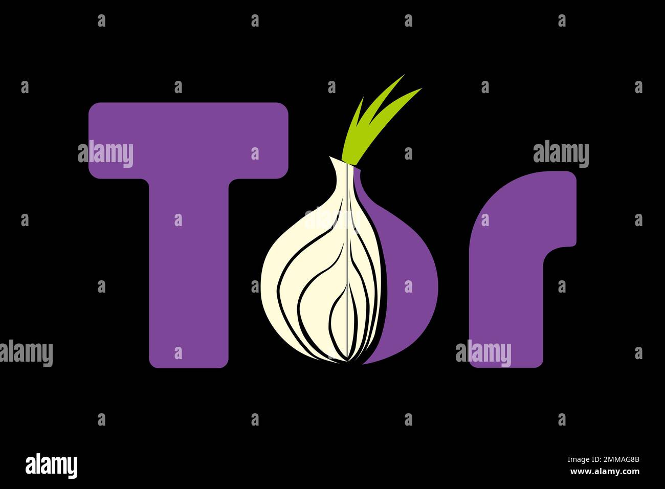Tor (anonymity network), black background, logo, brand name Stock Photo ...