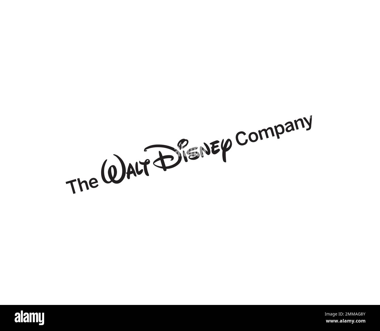 The Walt Disney Company, rotated, white background, logo, brand name ...