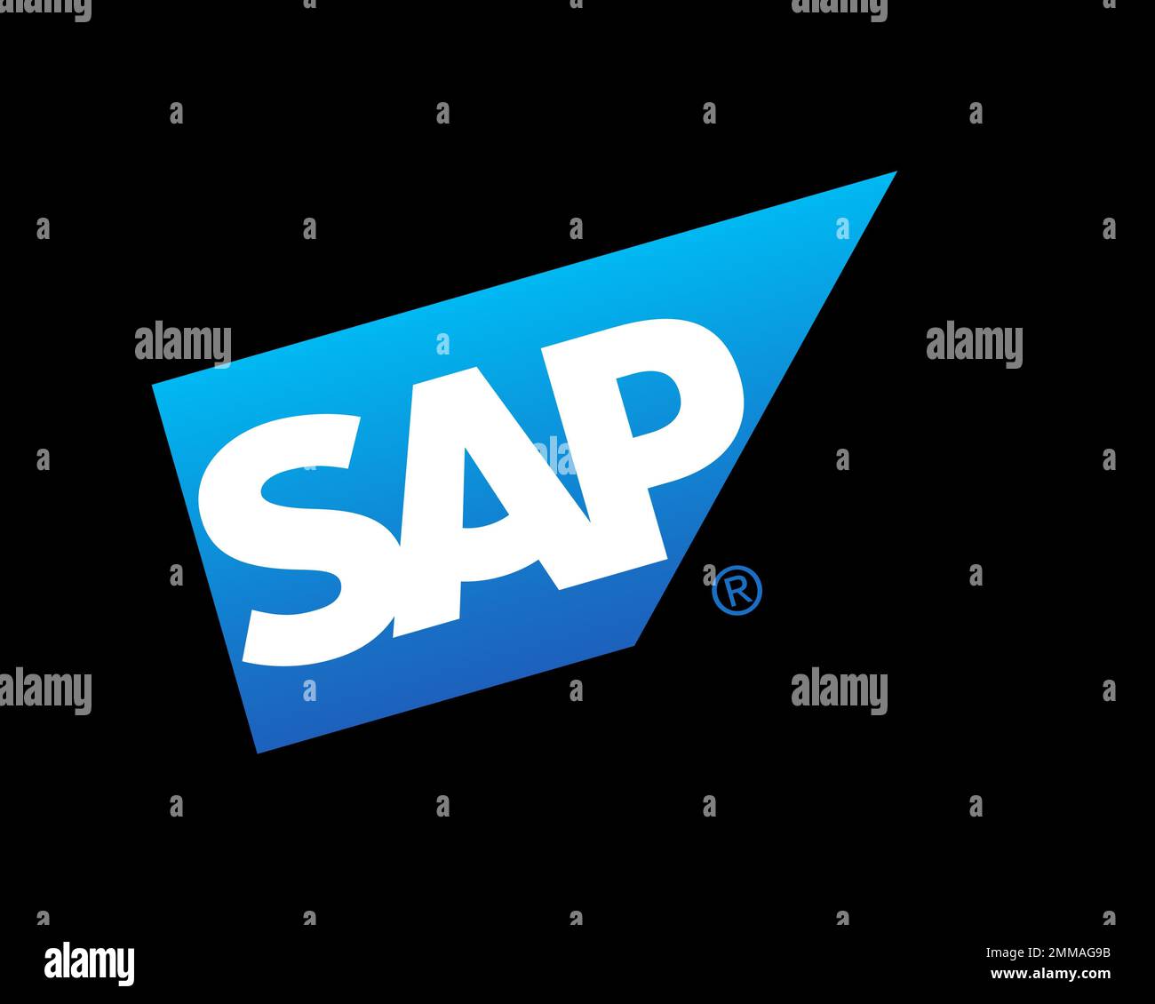 SAP SE, rotated, black background, logo, brand name Stock Photo - Alamy