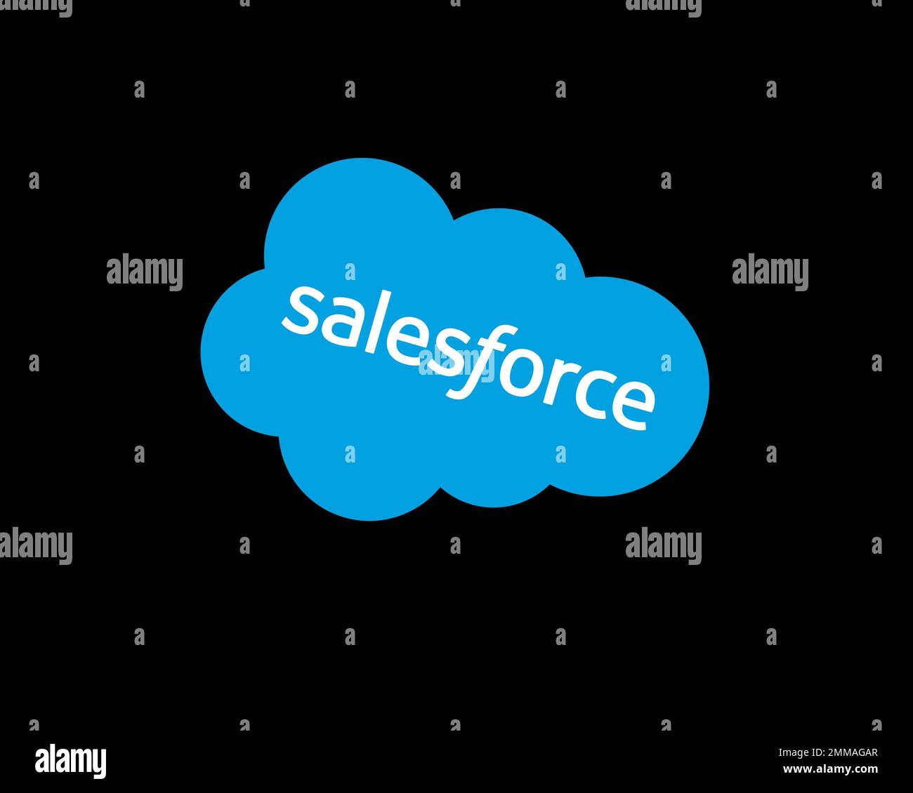 Salesforce. com, rotated, black background, logo, brand name Stock ...