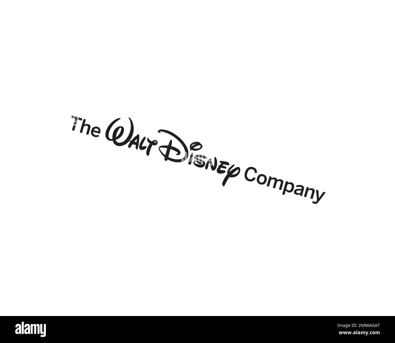 The Walt Disney Company, rotated, white background, logo, brand name ...