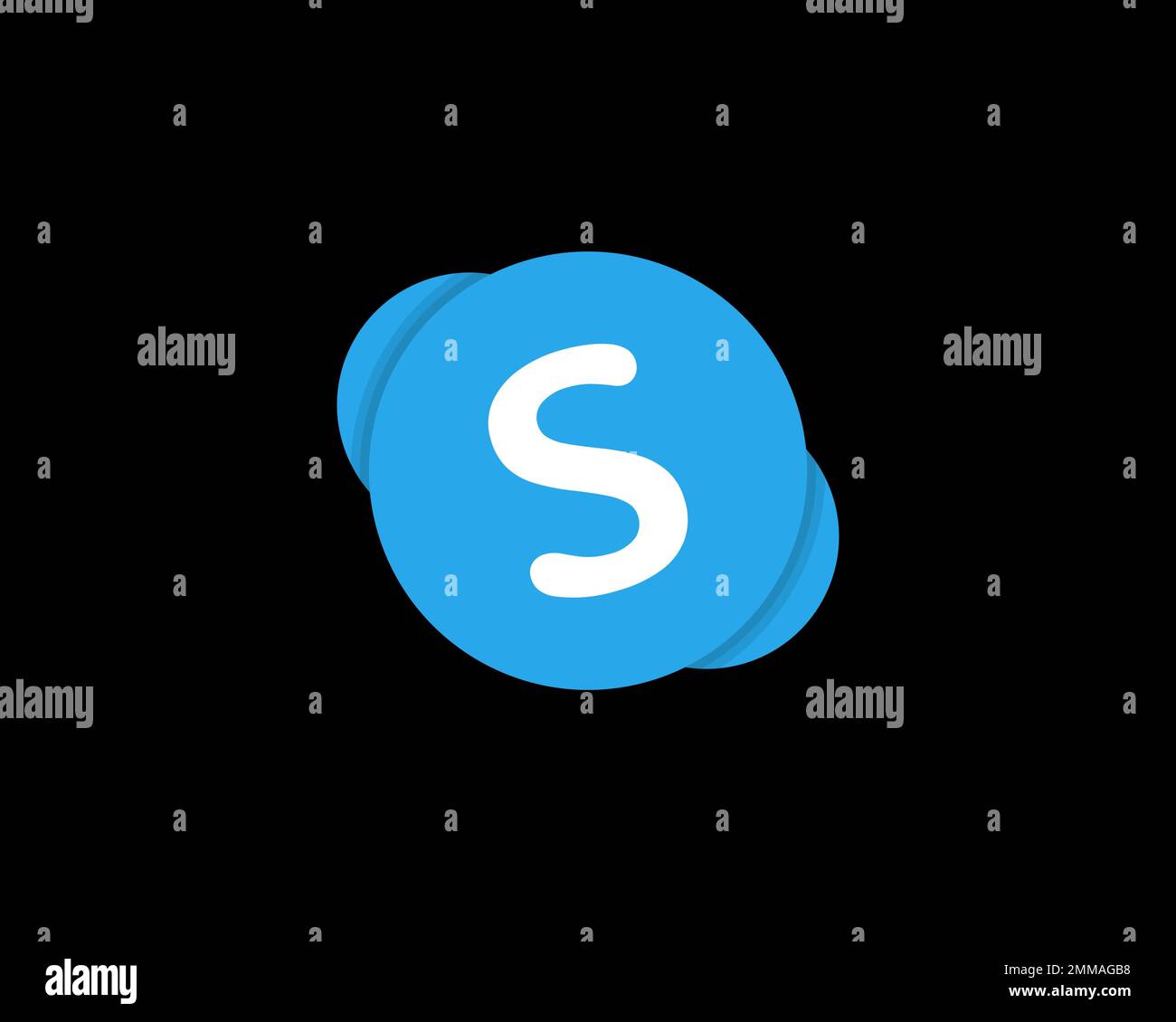 Skype, rotated, black background, logo, brand name Stock Photo - Alamy