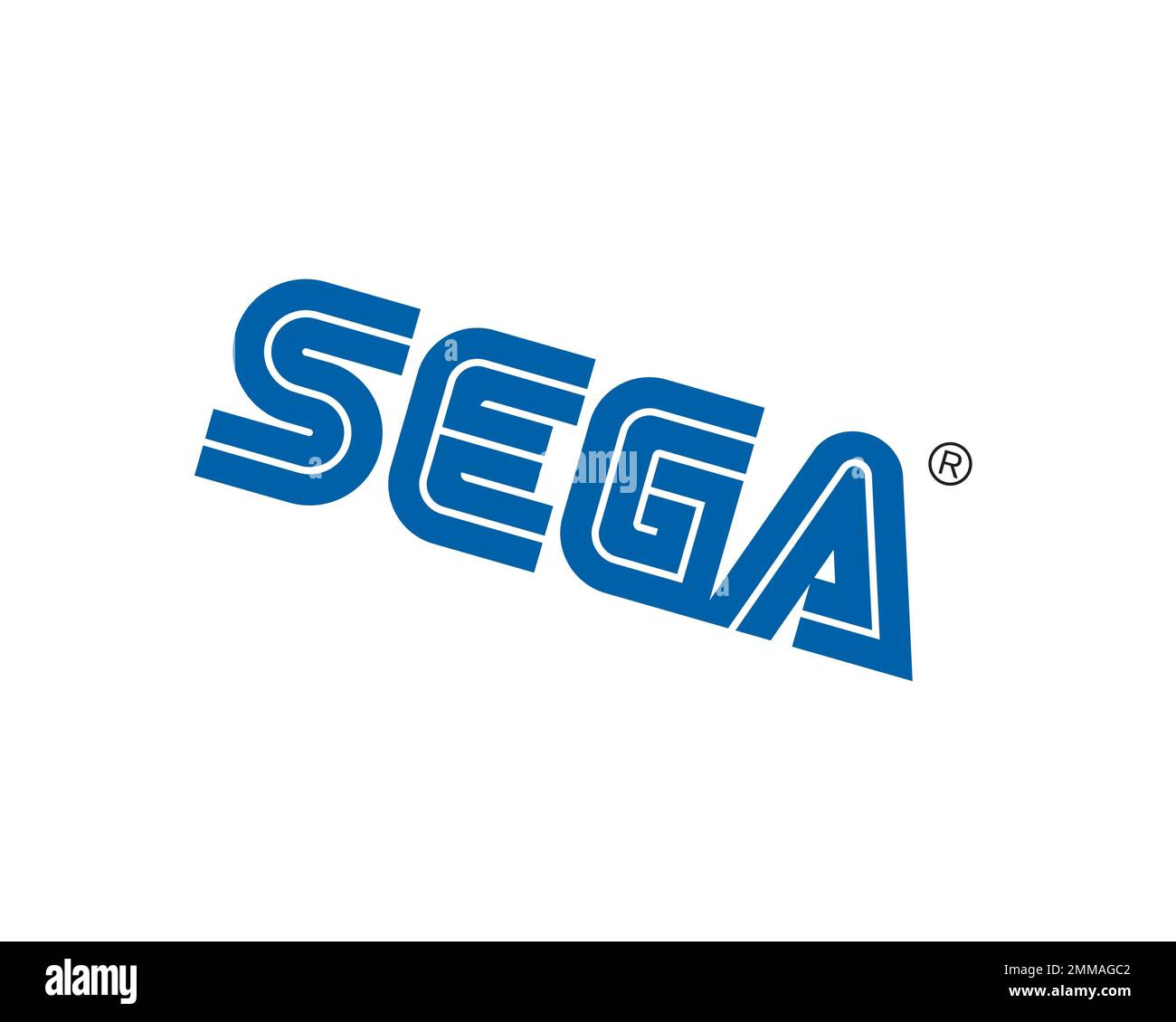 Sega, Rotated, White background, Logo, Brand name Stock Photo - Alamy
