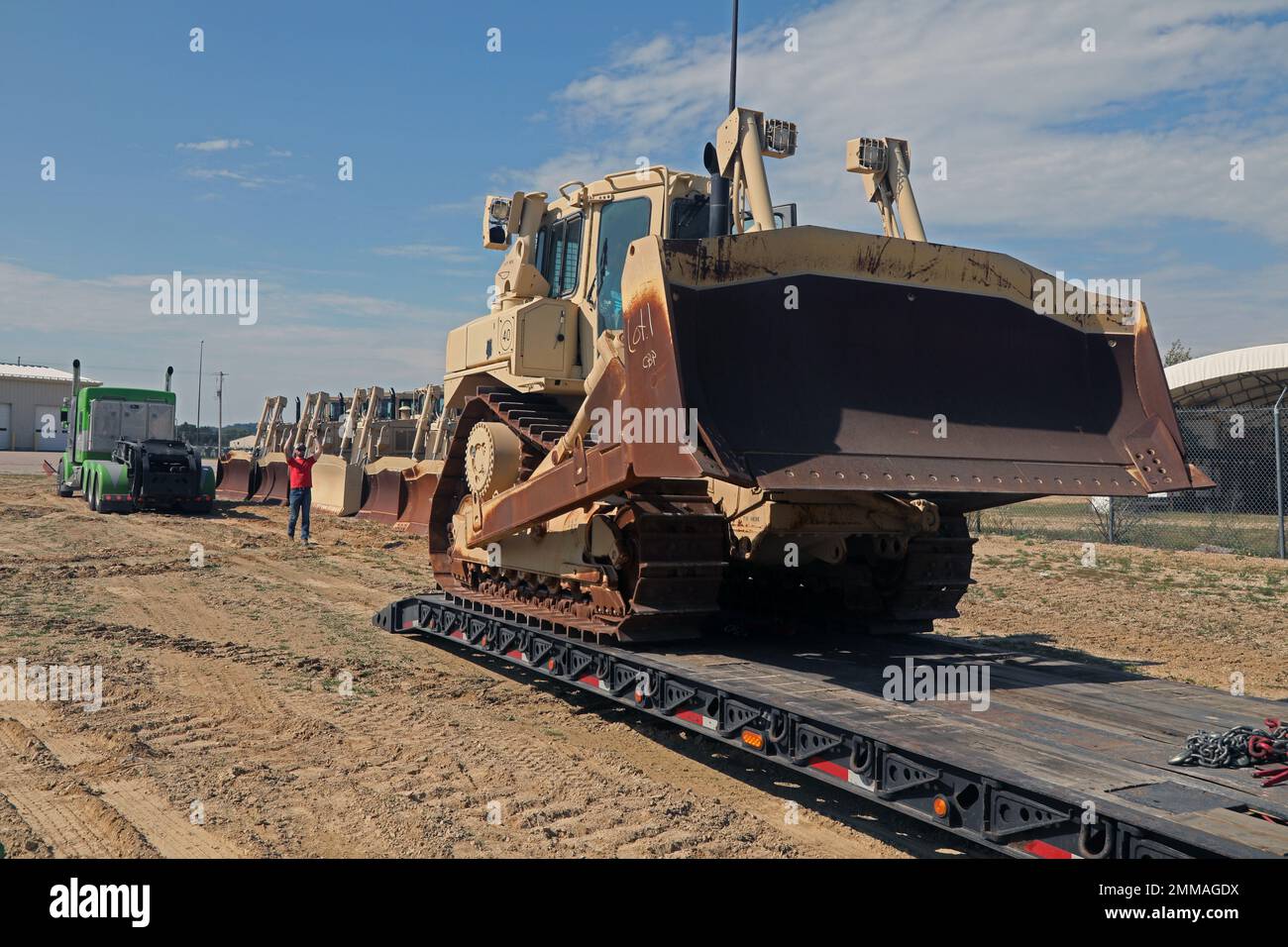 Lowboy trailer hi-res stock photography and images - Alamy