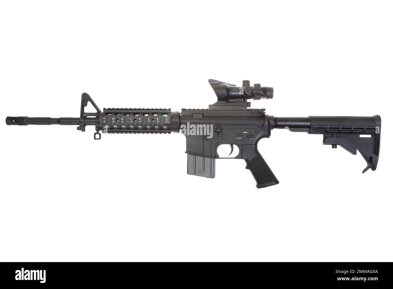 M4A1 army carbine isolated on a white background Stock Photo - Alamy