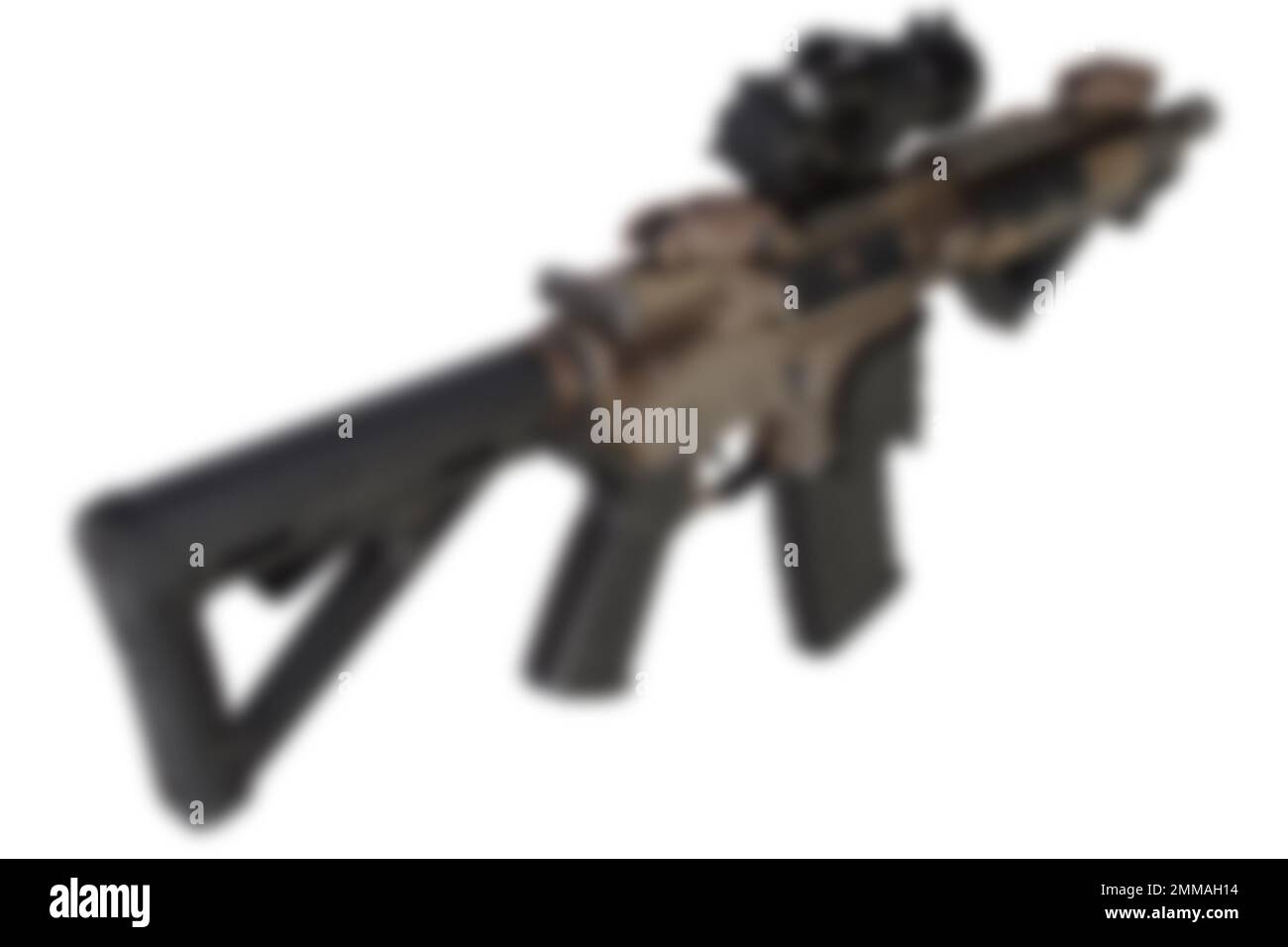 The variocolored blurred image special forces rifle Stock Photo - Alamy