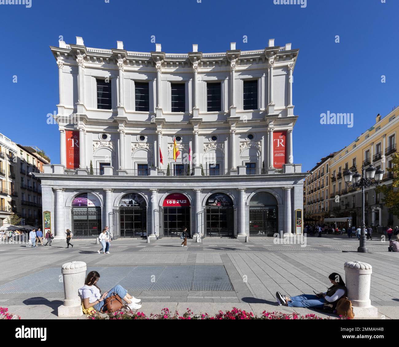 Opera House, Teatro Real, magnificent building, Madrid, capital, Spain ...