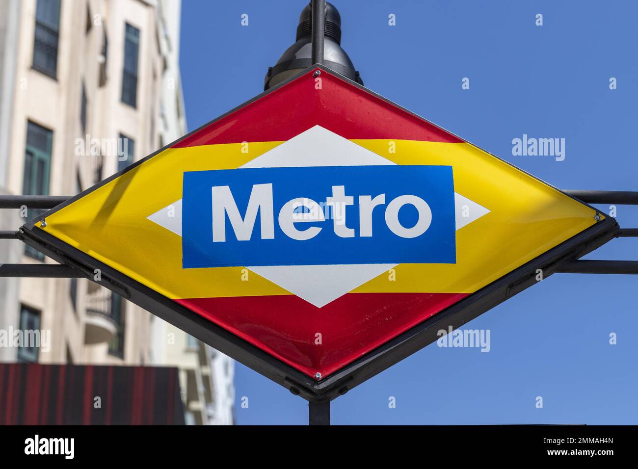 Metro, Sign, Metro station, Station, Madrid, Capital, Spain Stock Photo ...