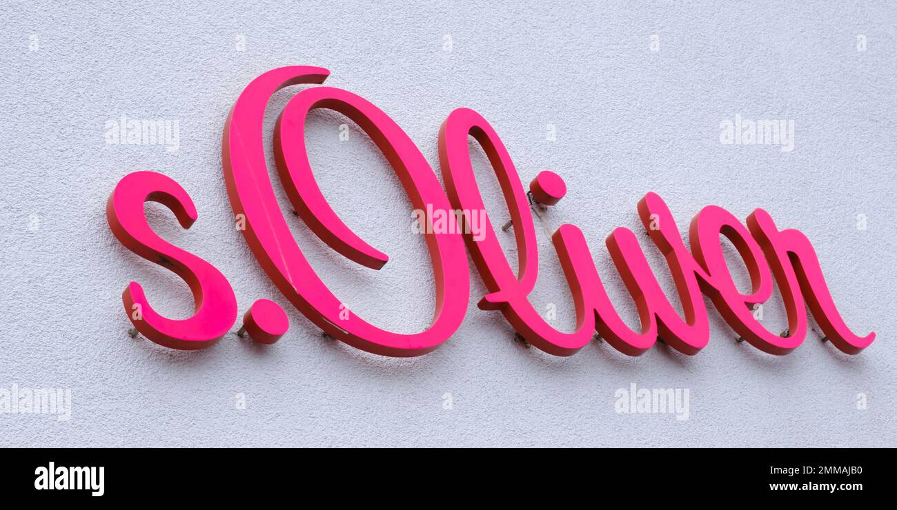 Sign and logo s. Oliver, textile company, Lower Saxony, Germany Stock ...