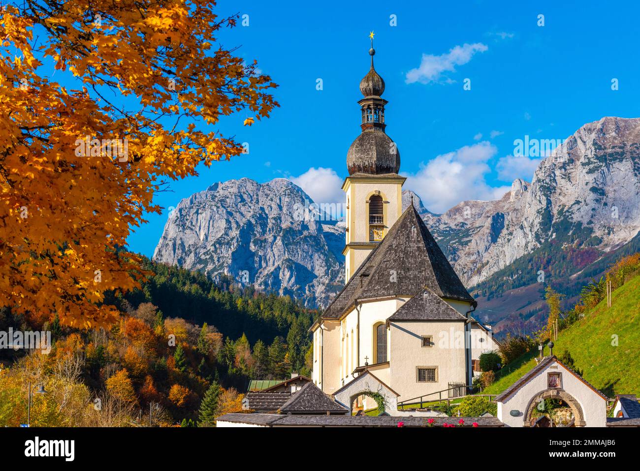 Parish Church of St. Sebastian Ramsau, Berchtesgadener Land, Upper ...