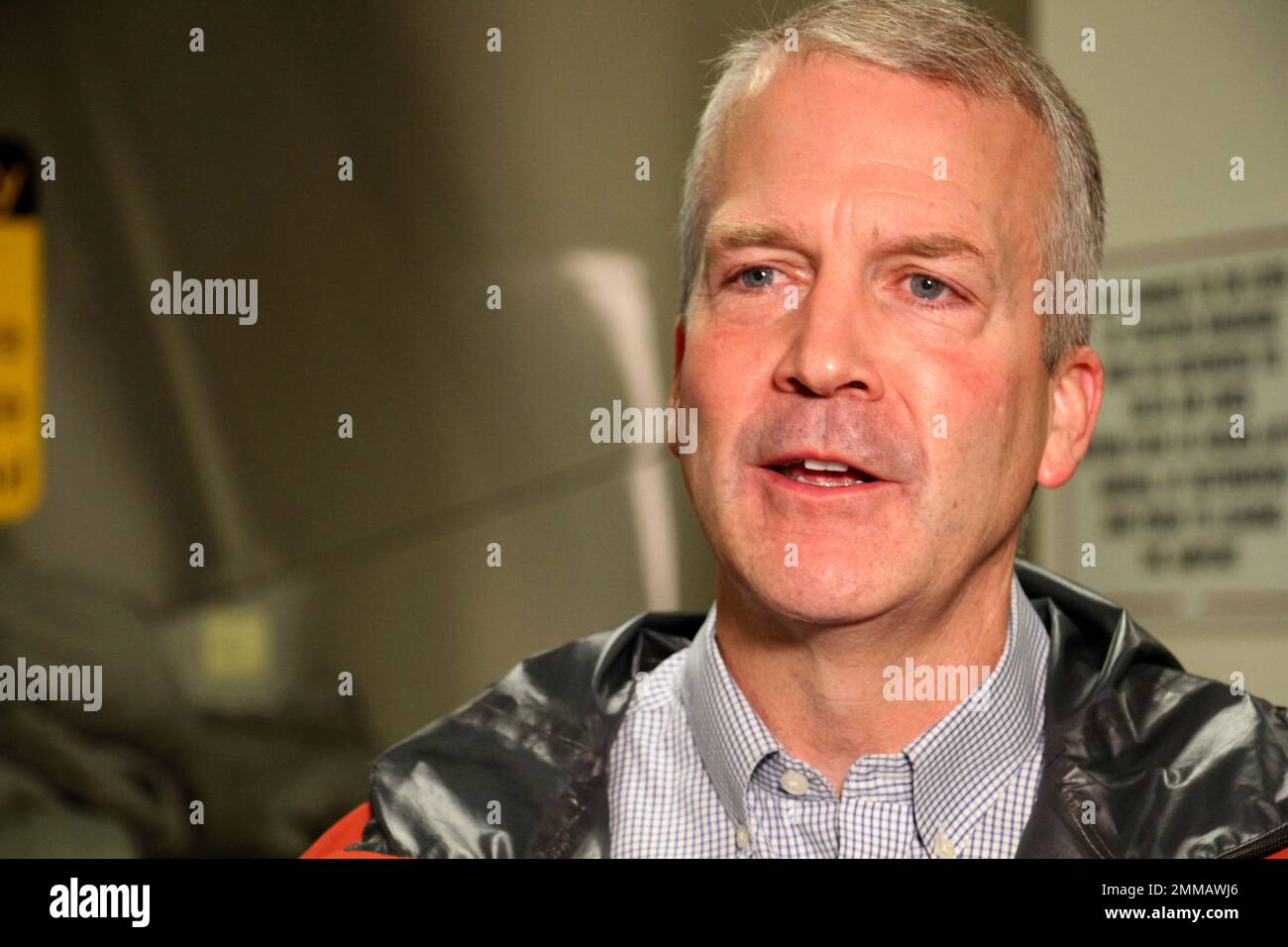 U.S. Sen. Dan Sullivan, R-Alaska, speaks to reporters during an event ...