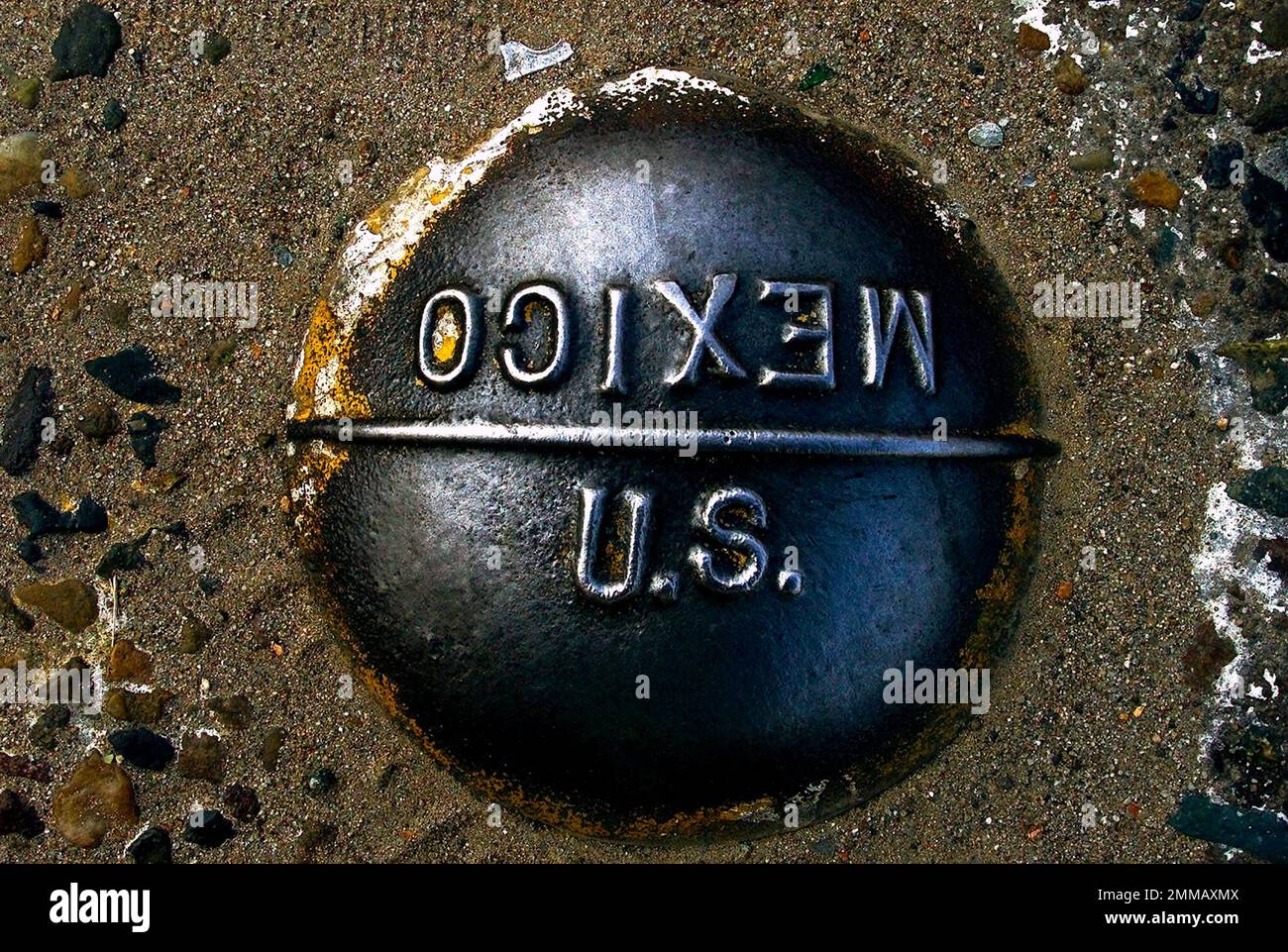 FILE - In this April 10, 2000, file photo, a marker embedded in the ...
