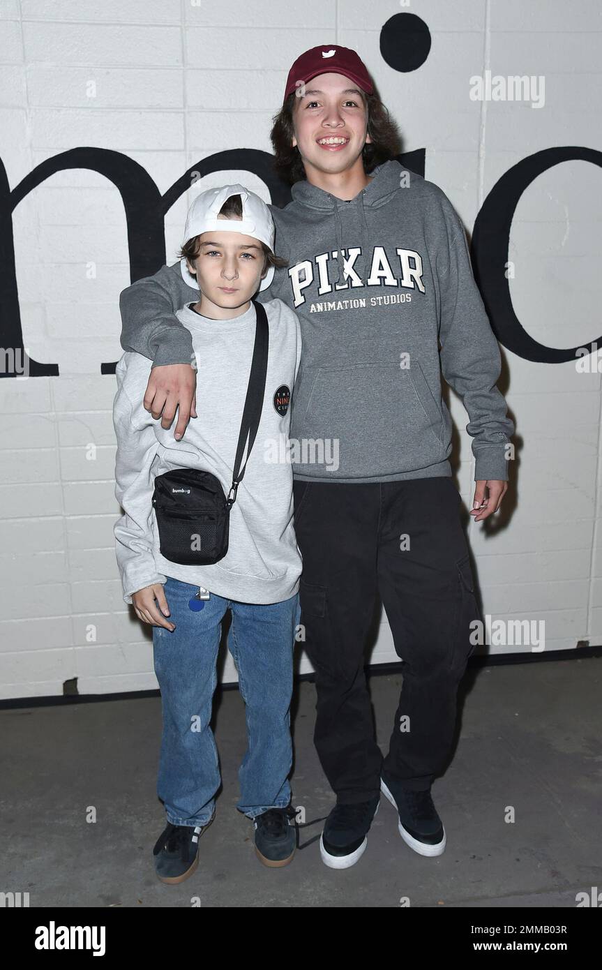 Sunny Suljic, left, and Gio Galicia attend a special screening of ...