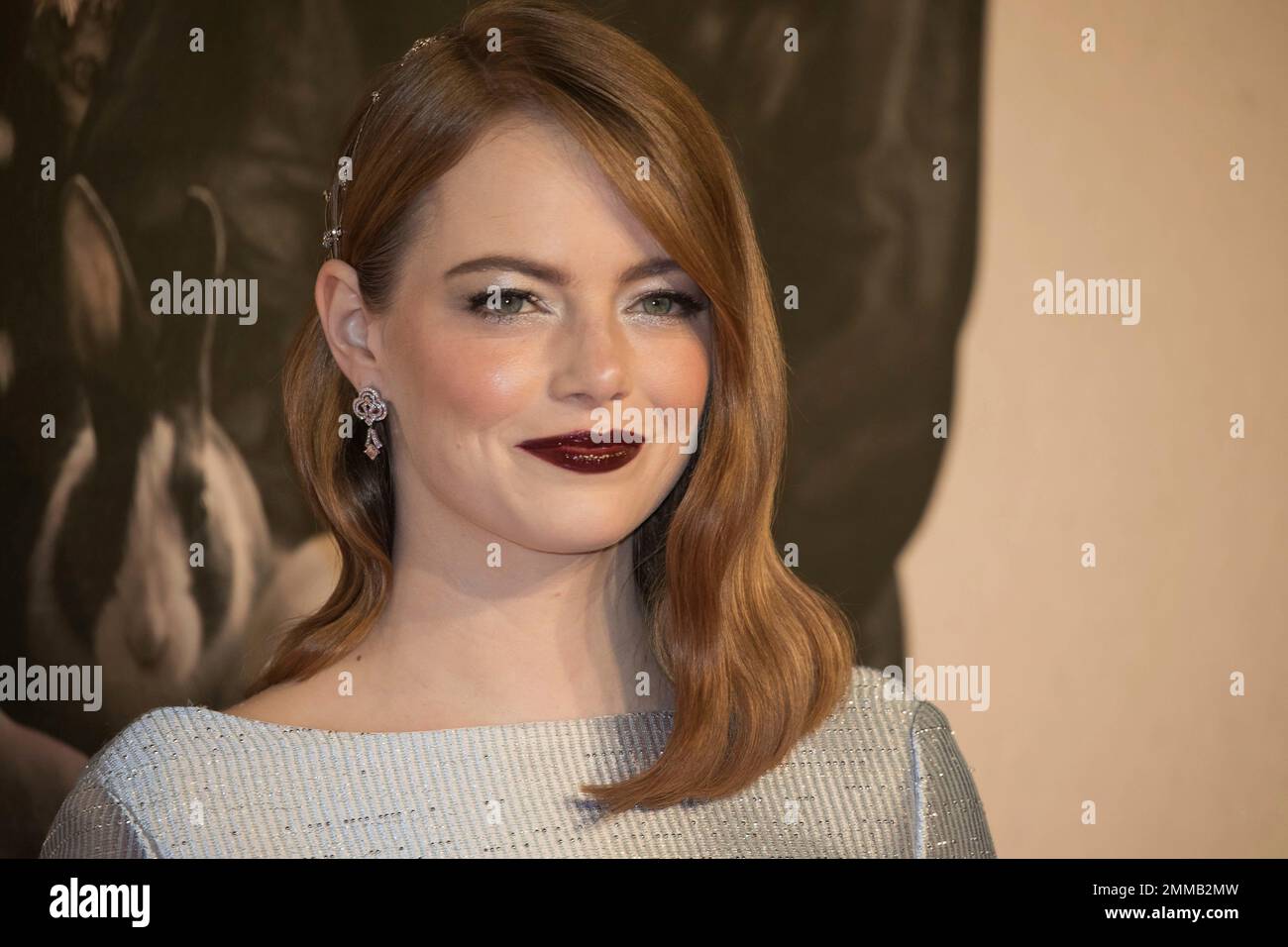 Actress Emma Stone poses for photographers upon arrival at the premiere ...