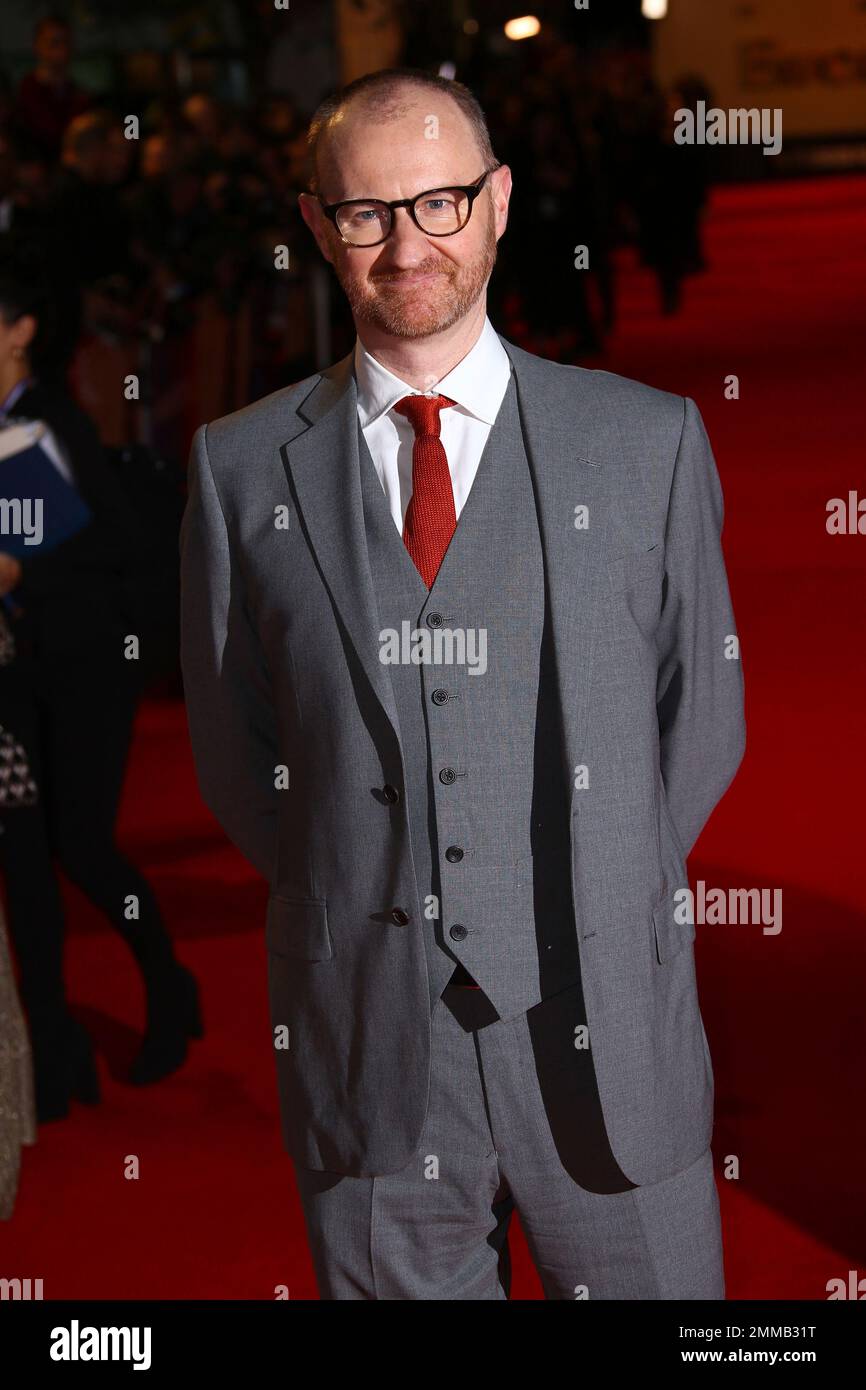 Mark Gatiss poses for photographers upon arrival at the premiere of the ...