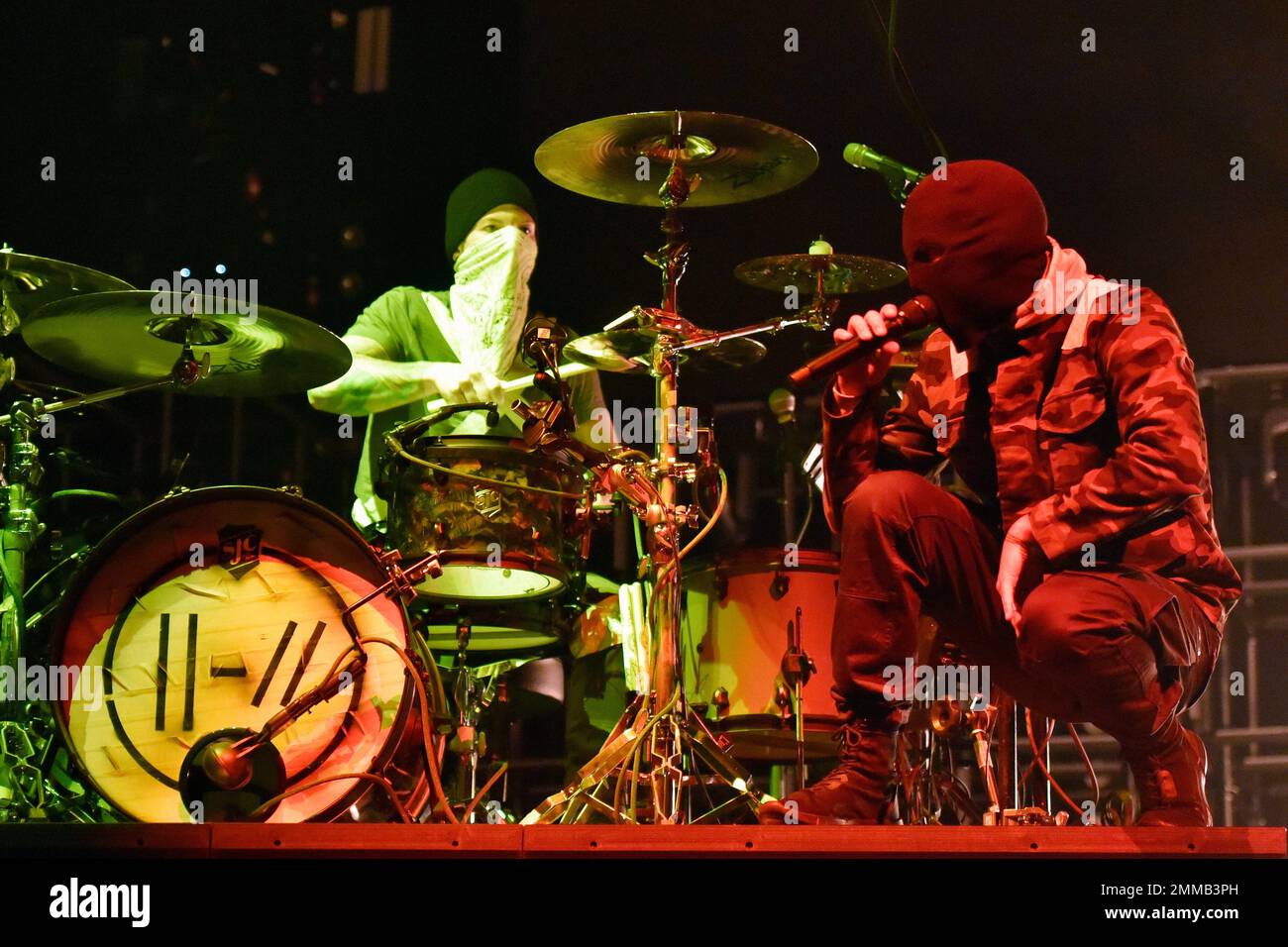 Tyler Joseph and Josh Dun of Twenty One Pilots performs during 'The ...