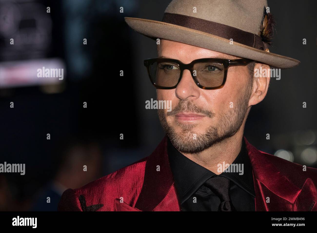 Musician Matt Goss of Bros poses for photographers upon arrival at the ...
