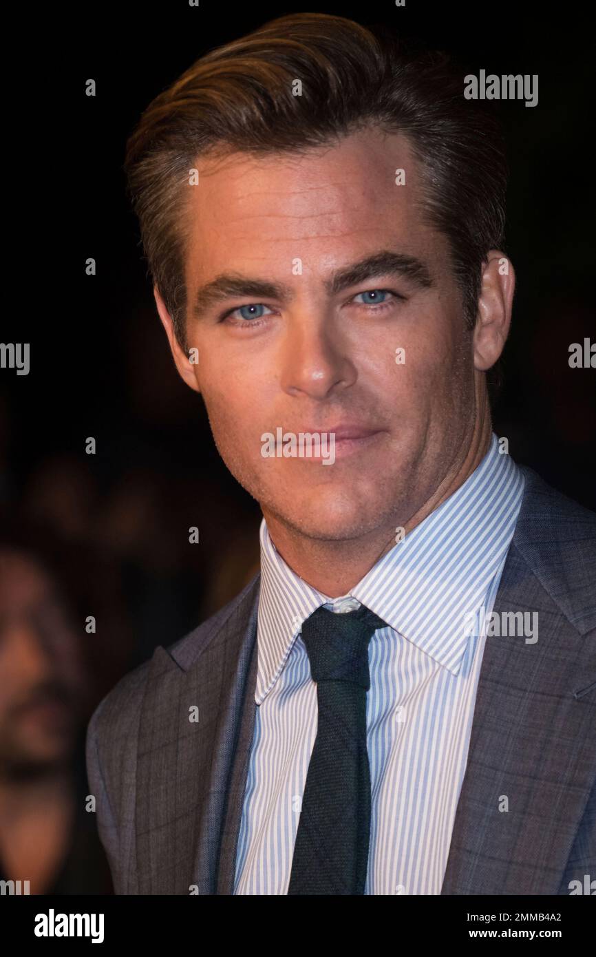 Actor Chris Pine poses for photographers upon arrival at the premiere ...