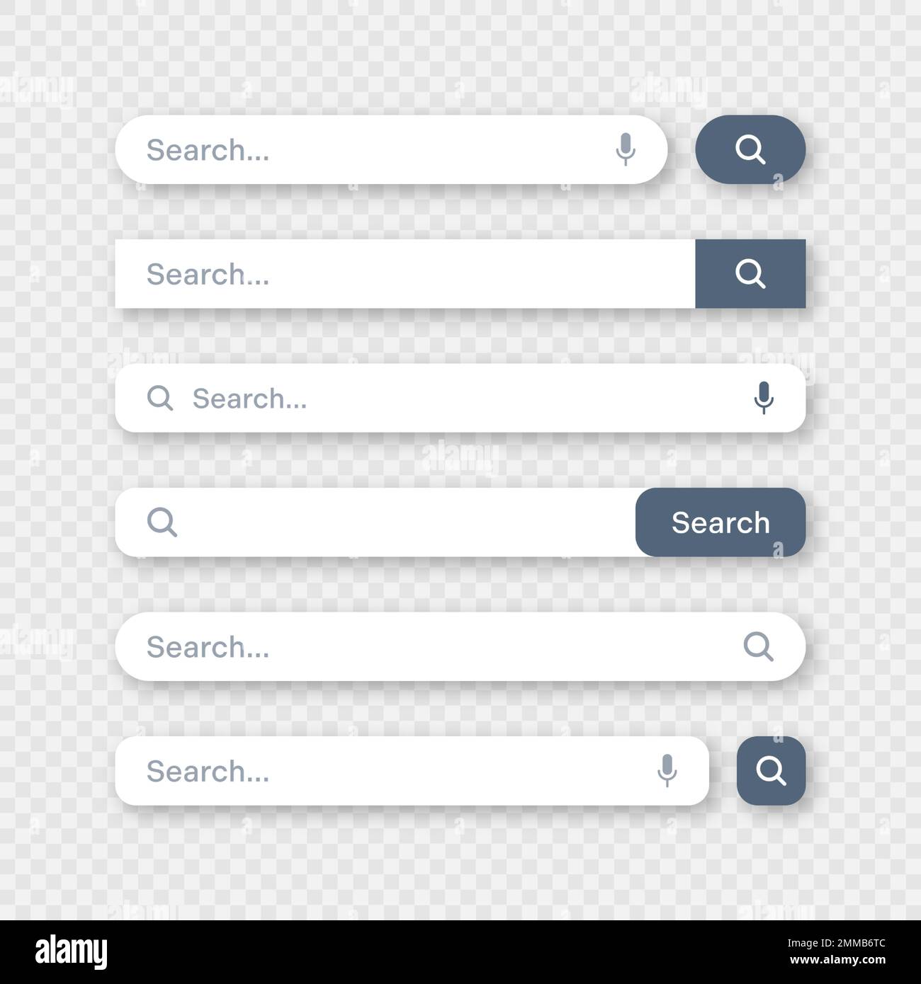 Various search bar templates. Internet browser engine with search box ...