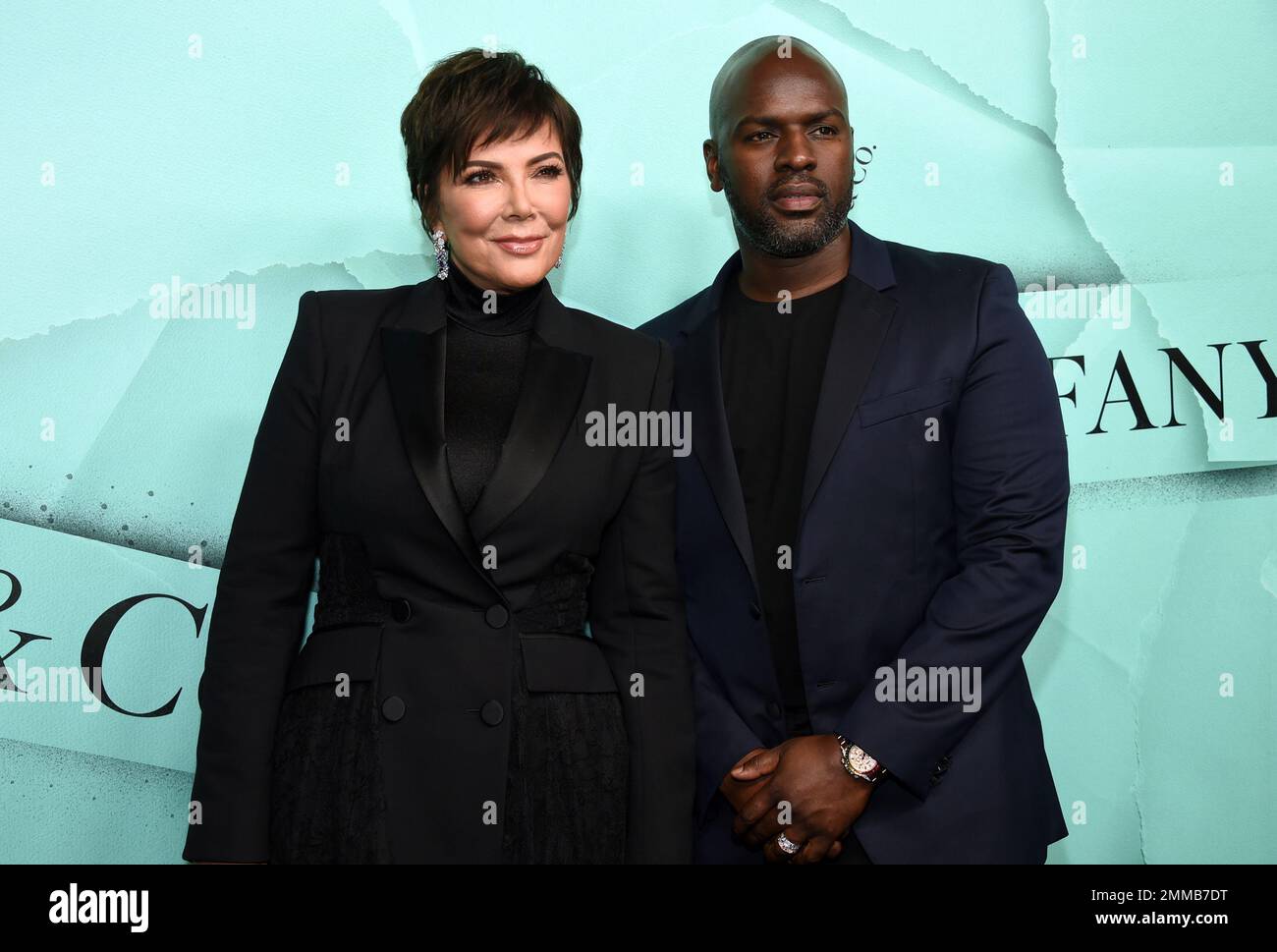 Television personality Kris Jenner, left, and boyfriend Corey Gamble ...