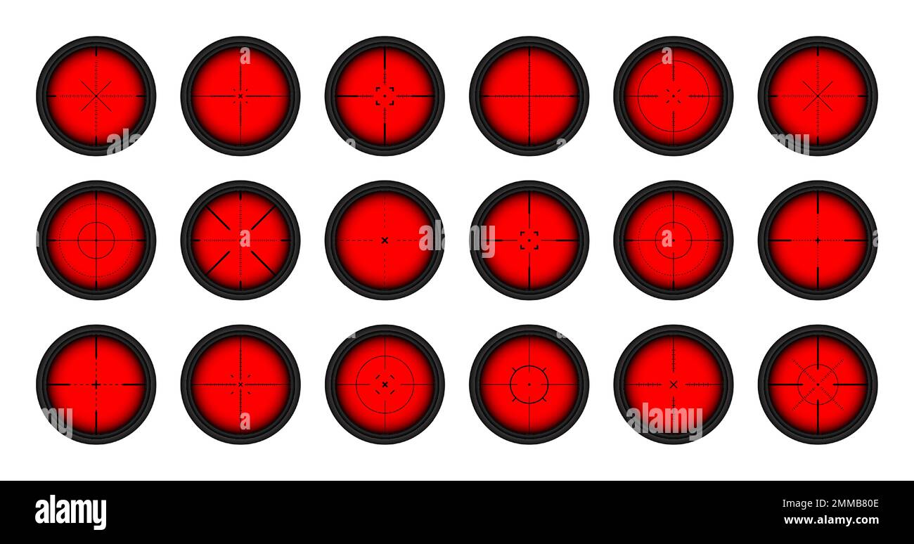 Various weapon thermal infrared sights, sniper rifle optical scopes ...